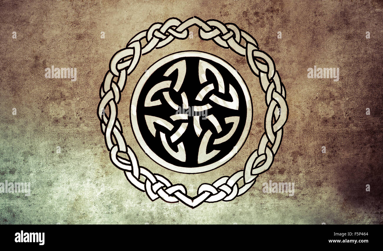 Celtic shield. Sketch of tattoo art, ornament design Stock Photo - Alamy