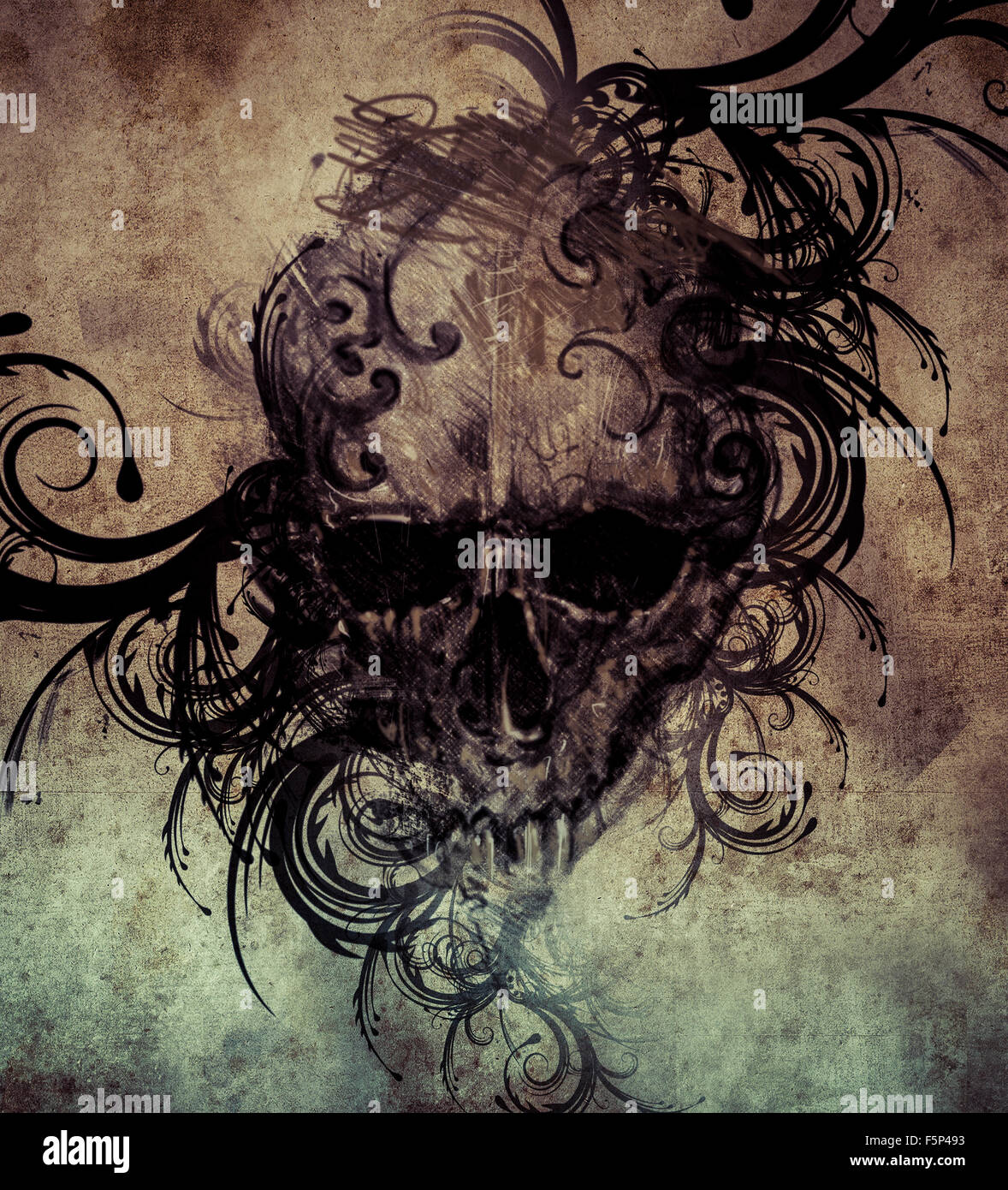 Sketch of tattoo art, handmade illustration Stock Photo - Alamy