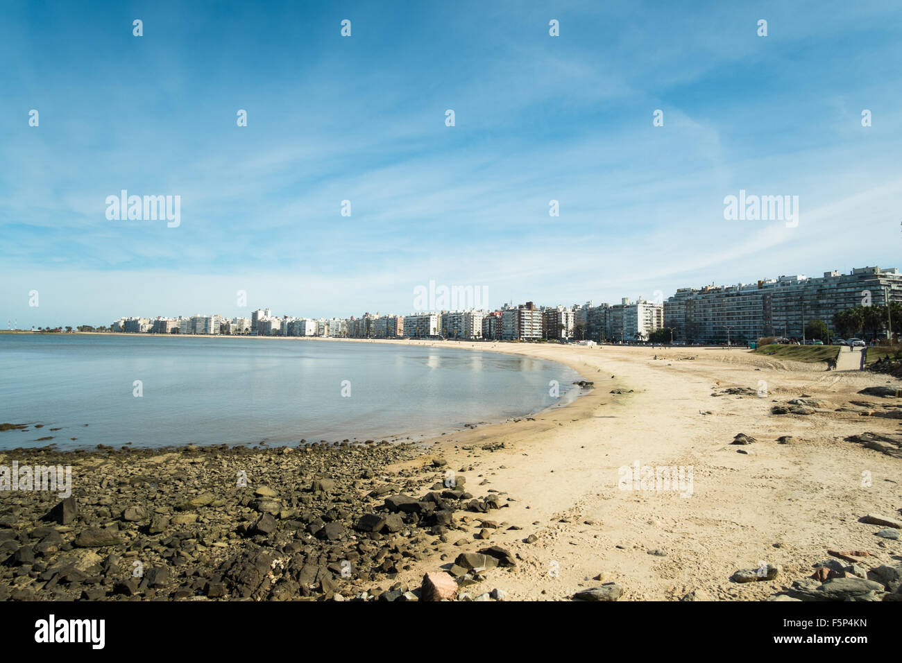 Montevideo beach and skyline on a sunny day Stock Photo - Alamy