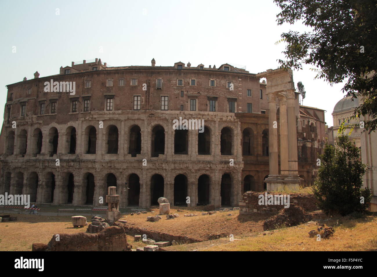 Ruins of theatre in Rome Stock Photo - Alamy