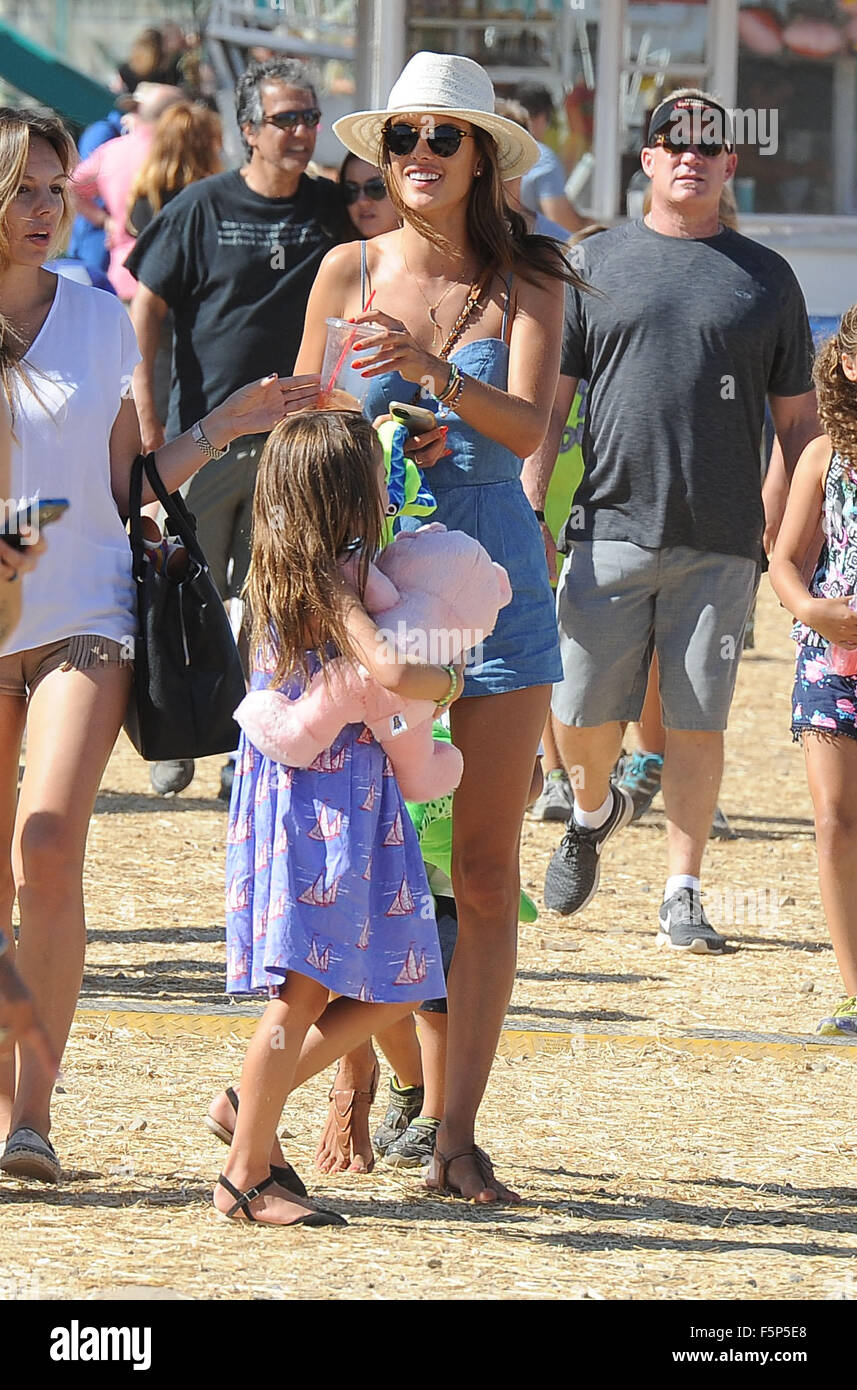 Alessandra Ambrosia takes her children to the Malibu Fair Featuring ...