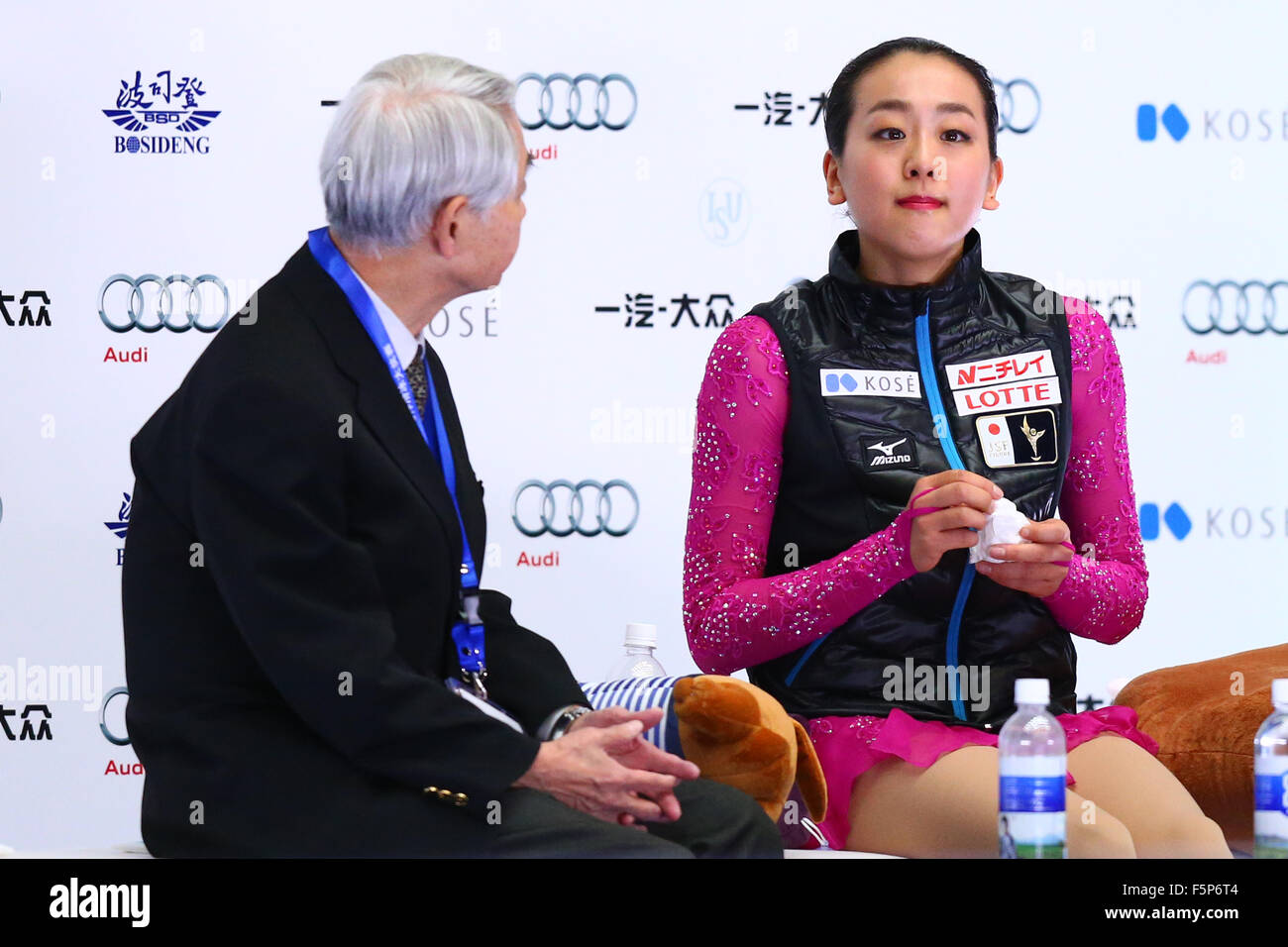 Beijing, China. 6th Nov, 2015. (L-R) Nobuo Sato, Mao Asada (JPN) Figure ...