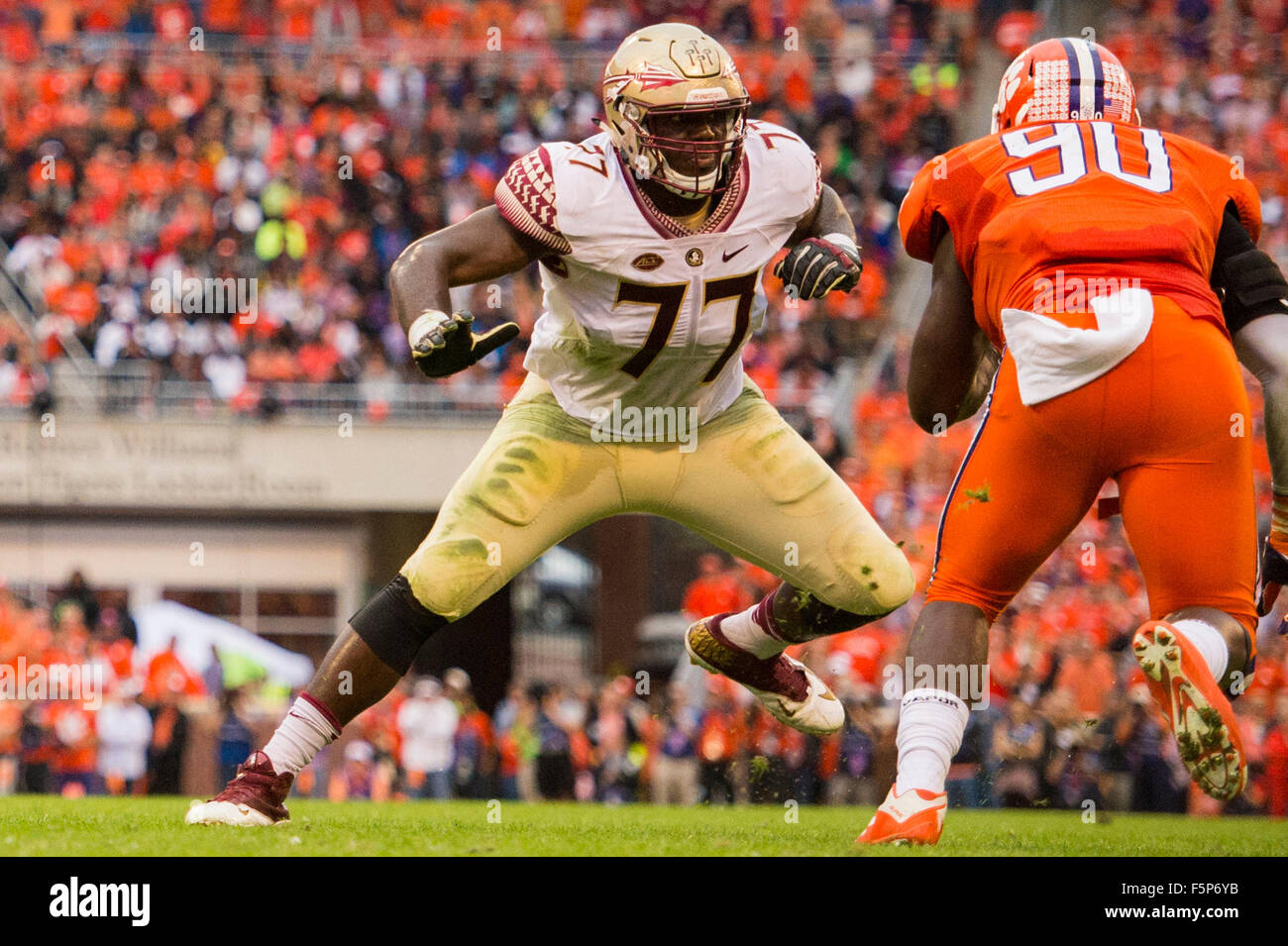 Florida State offensive lineman Roderick Johnson (77) during the NCAA ...