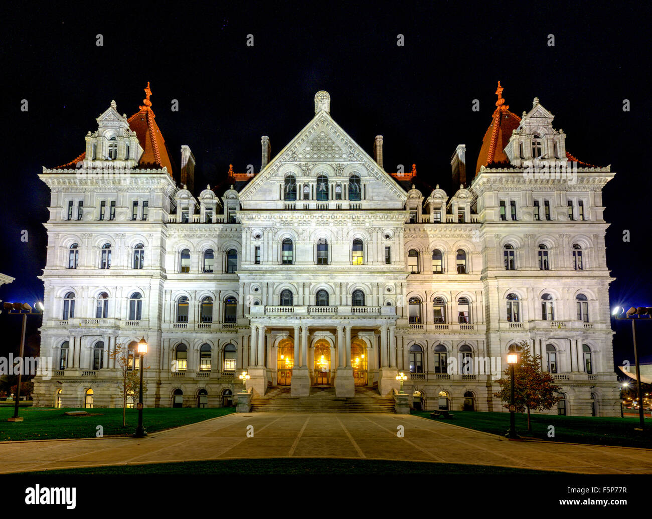 The New York State Capitol Building in Albany, home of the New York ...