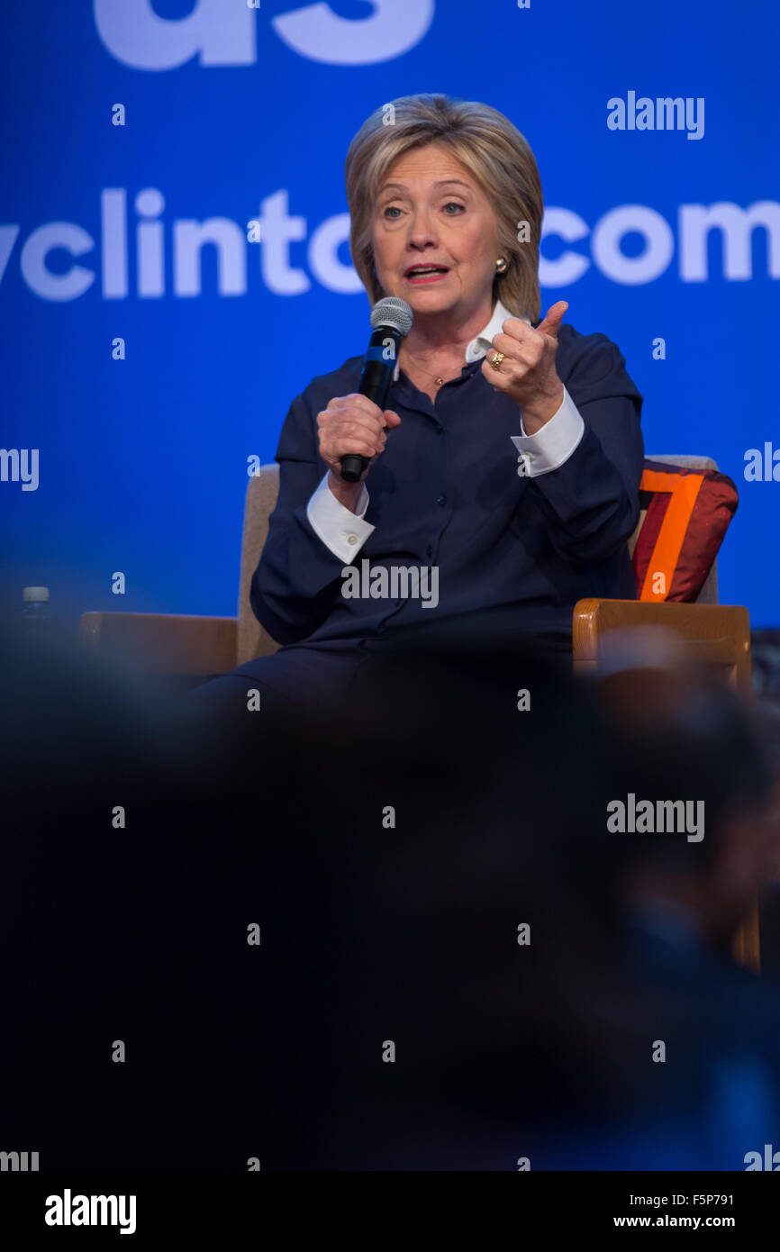 Democratic presidential candidate Hillary Rodham Clinton during a ...