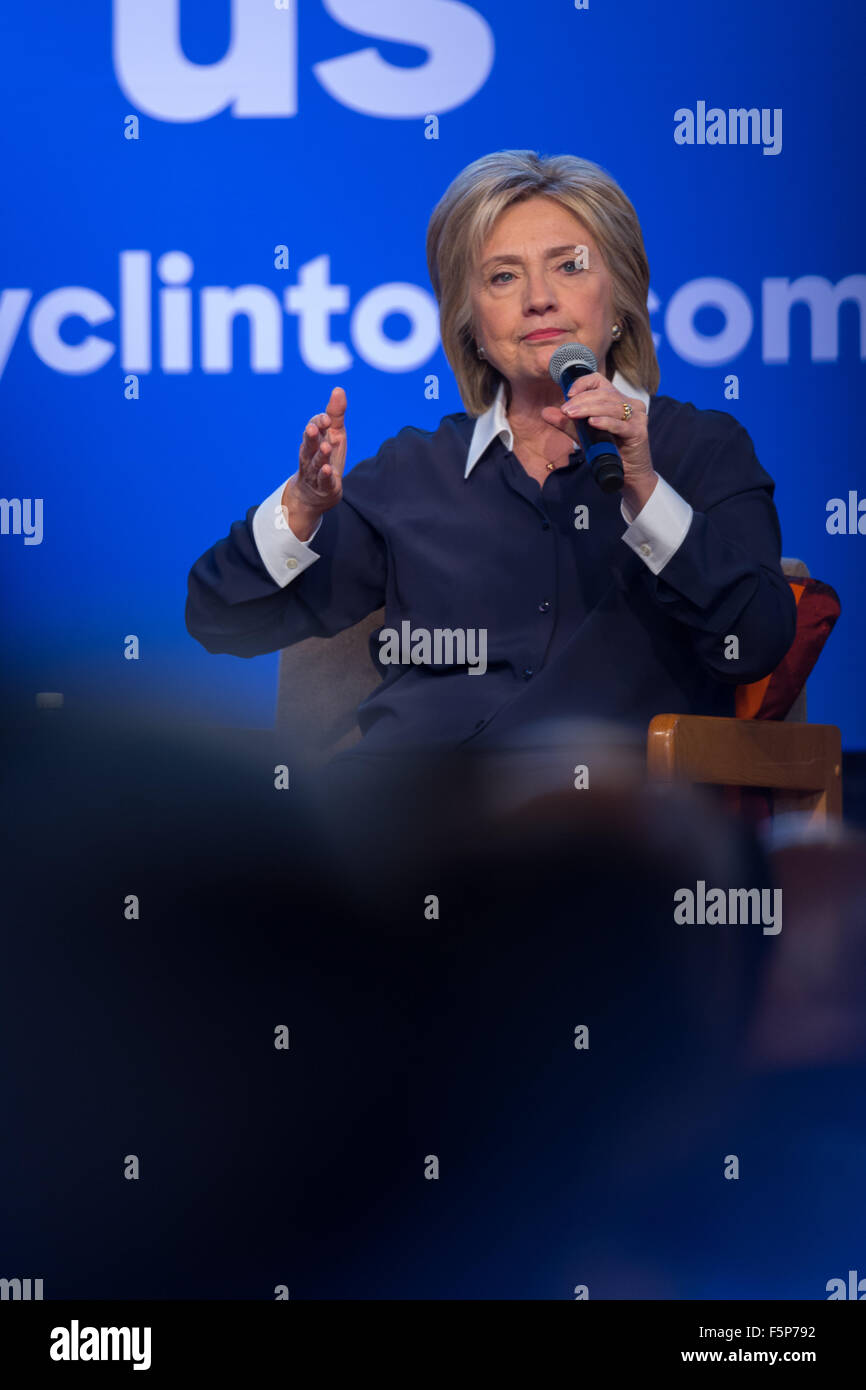 Democratic presidential candidate Hillary Rodham Clinton during a ...