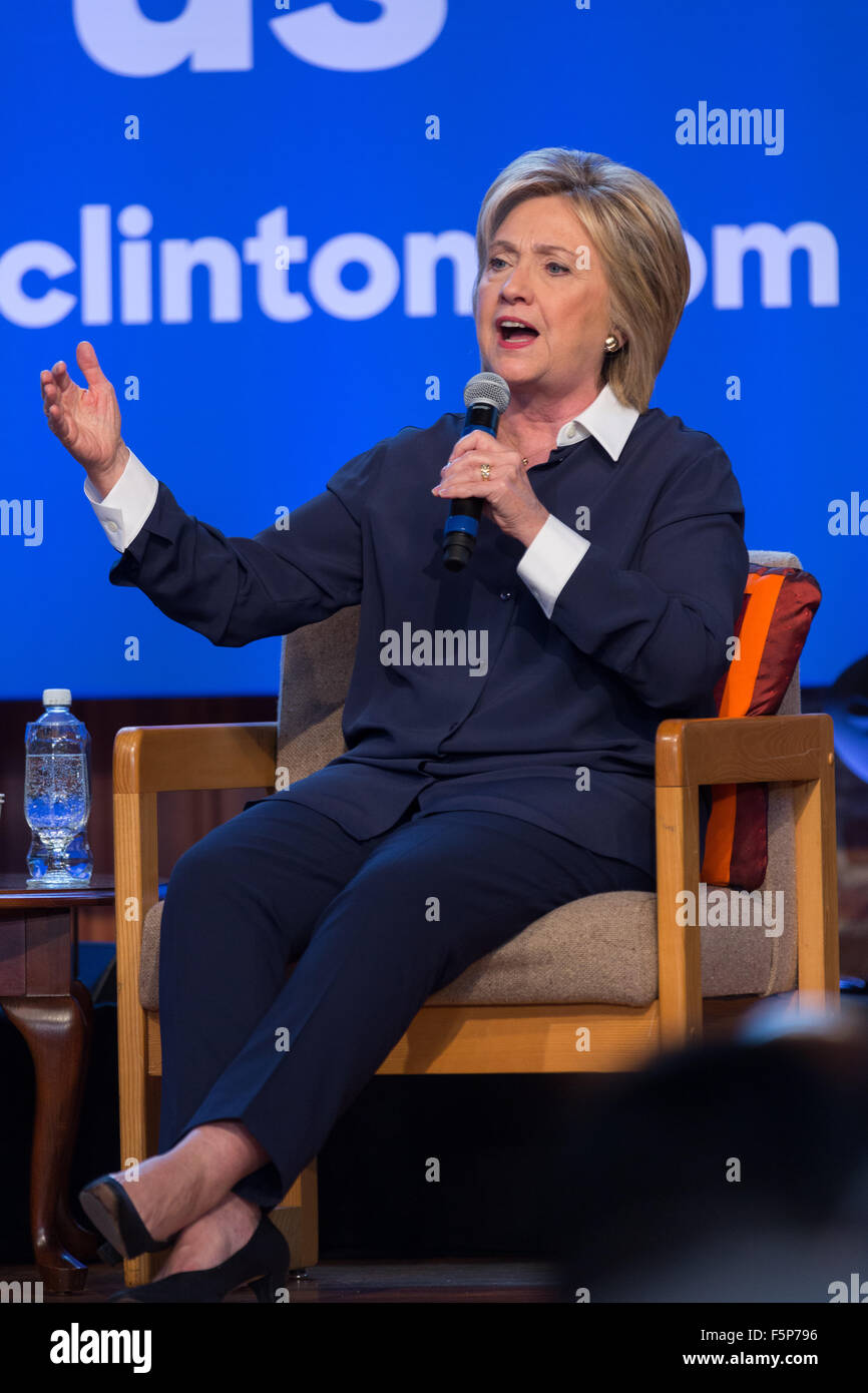Democratic presidential candidate Hillary Rodham Clinton during a ...