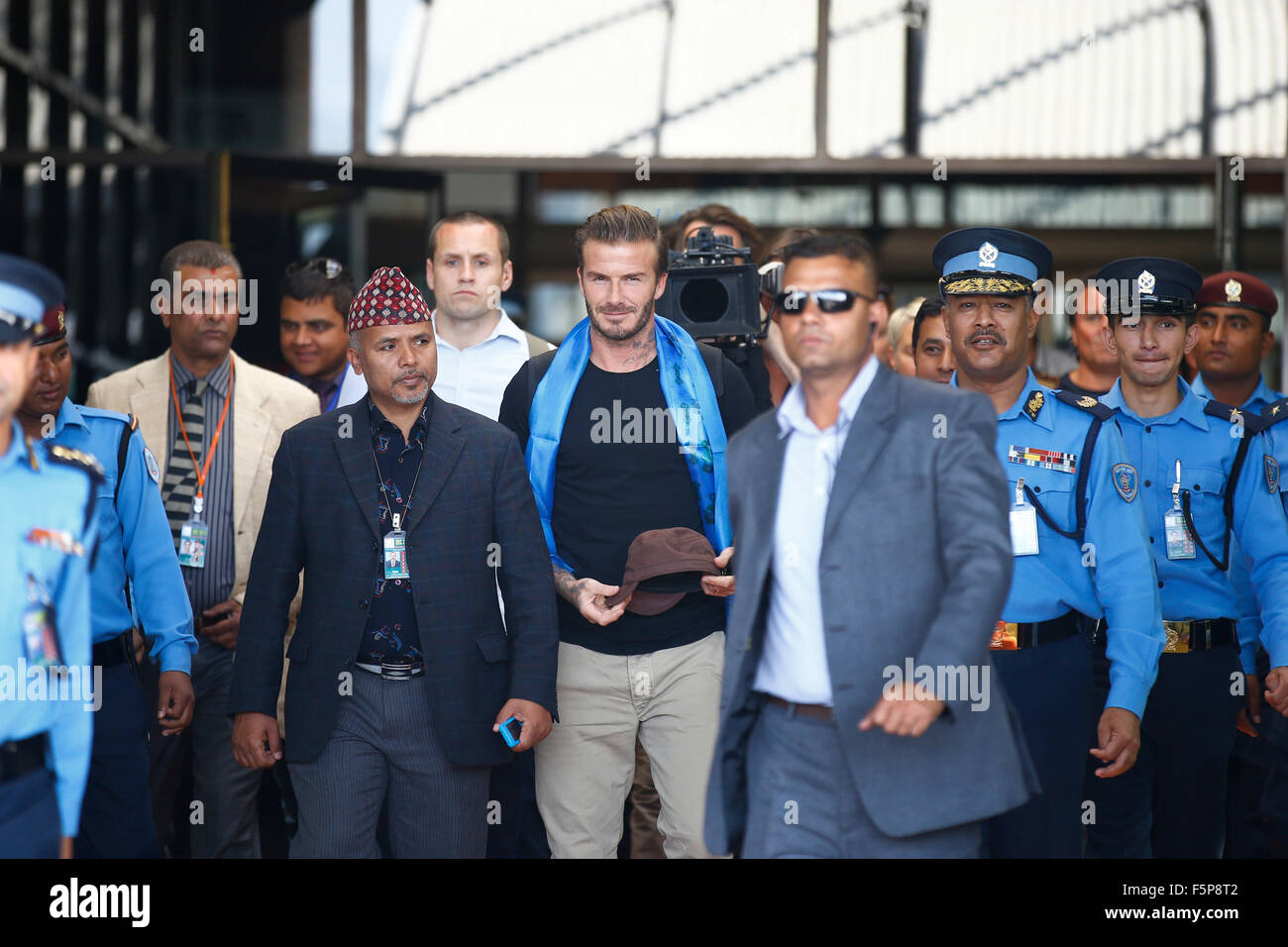Kathmandu, Nepal. 6th Nov, 2015. Soccer star DAVID BECKHAM, a Goodwill ...