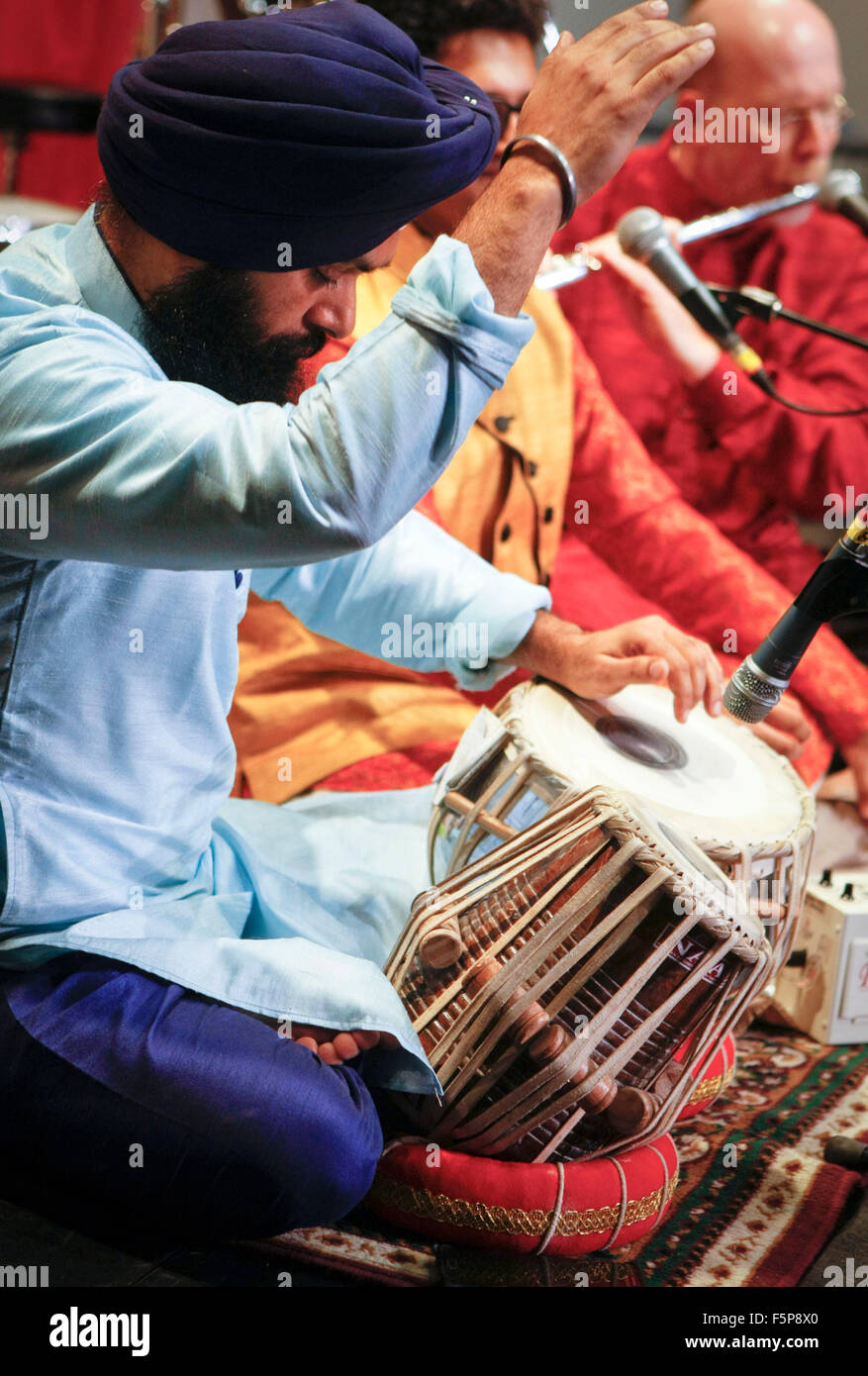 Vancouver, Canada. 7th Nov, 2015. Musicians perform Indian traditional ...