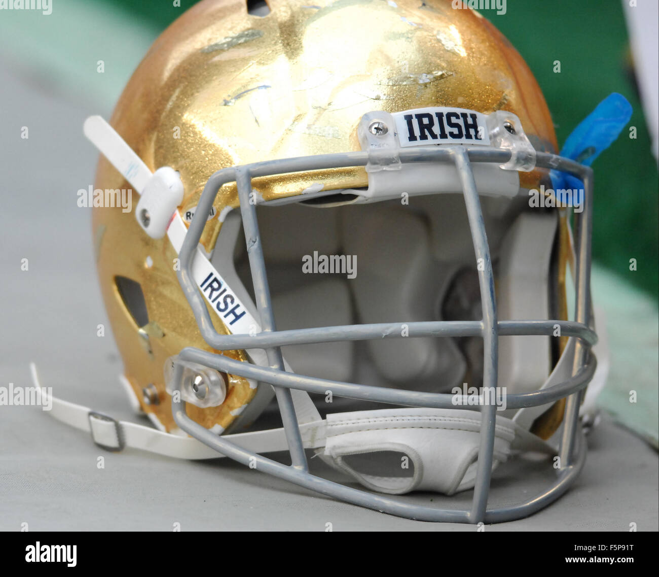 Pittsburgh, PA, USA. 7th Nov, 2015. Fighting Irish helmet during the ...