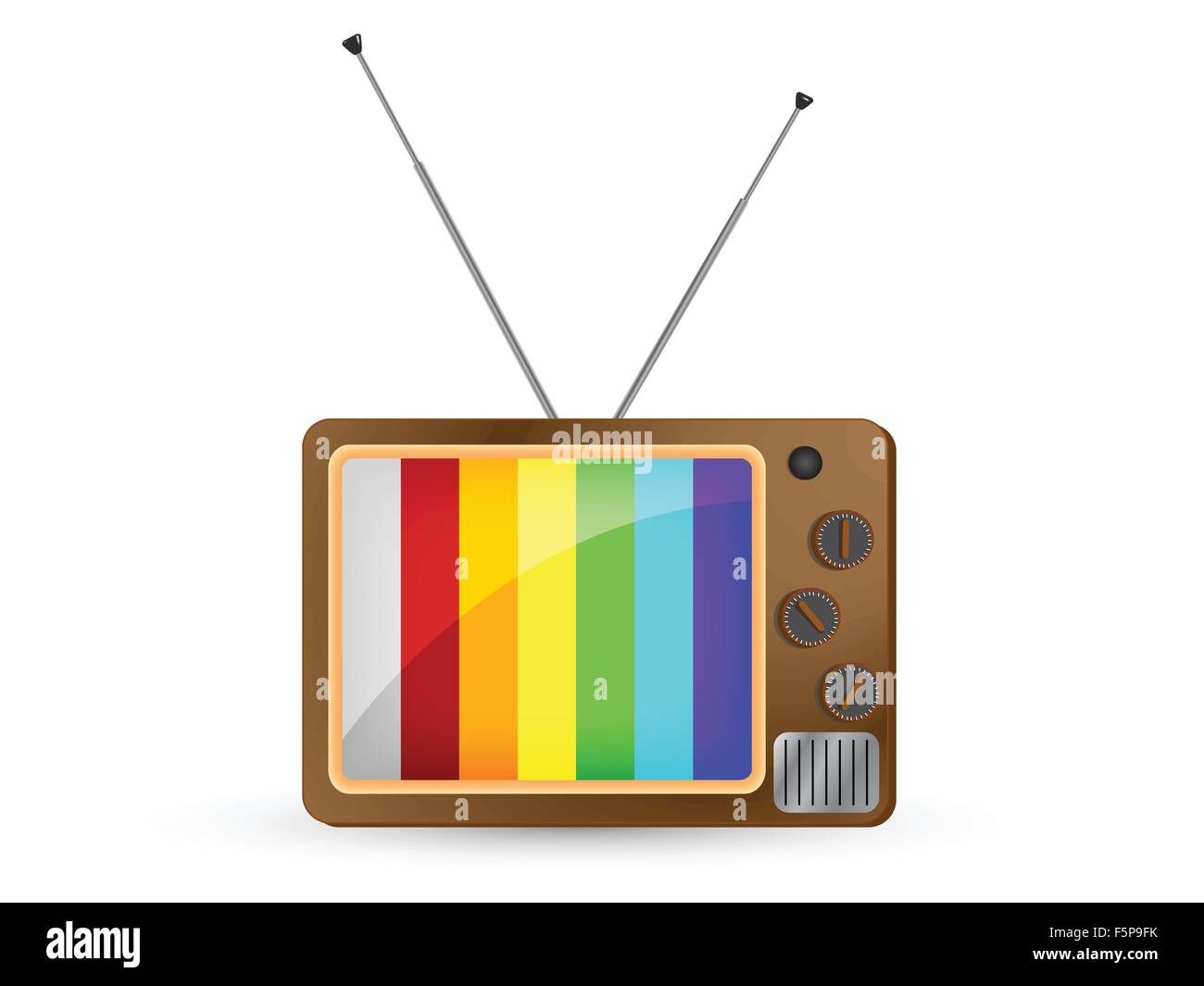 Retro television rainbow screen on hi-res stock photography and images ...