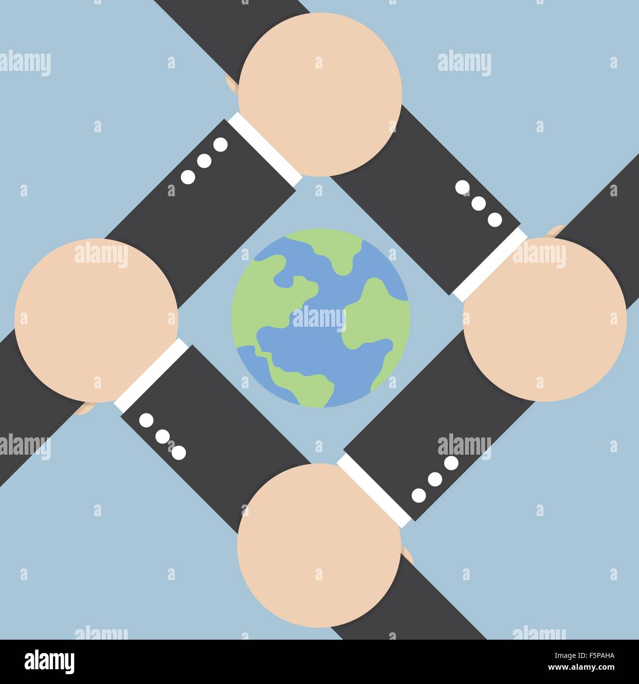 Hands connecting around the world Stock Vector Images - Alamy