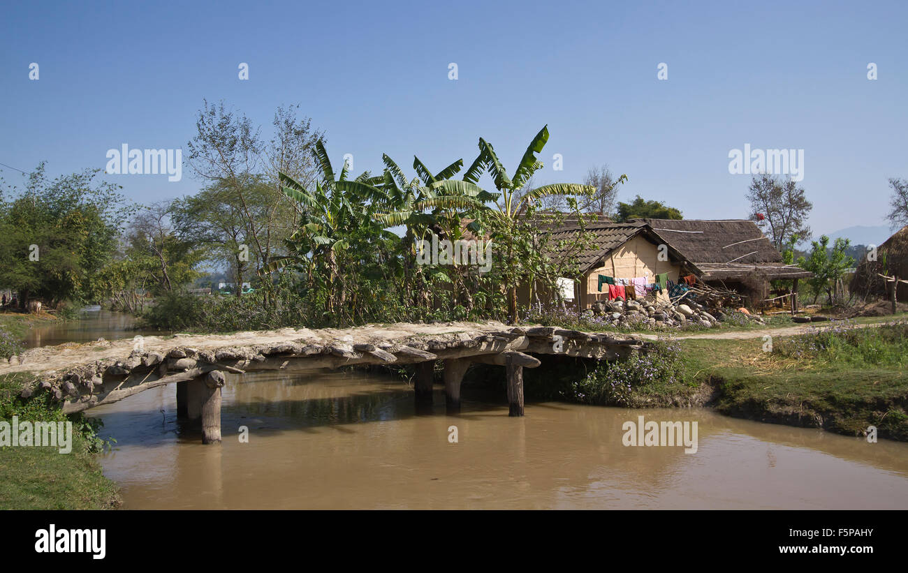 Traditional landscape in nepali terai Stock Photo - Alamy