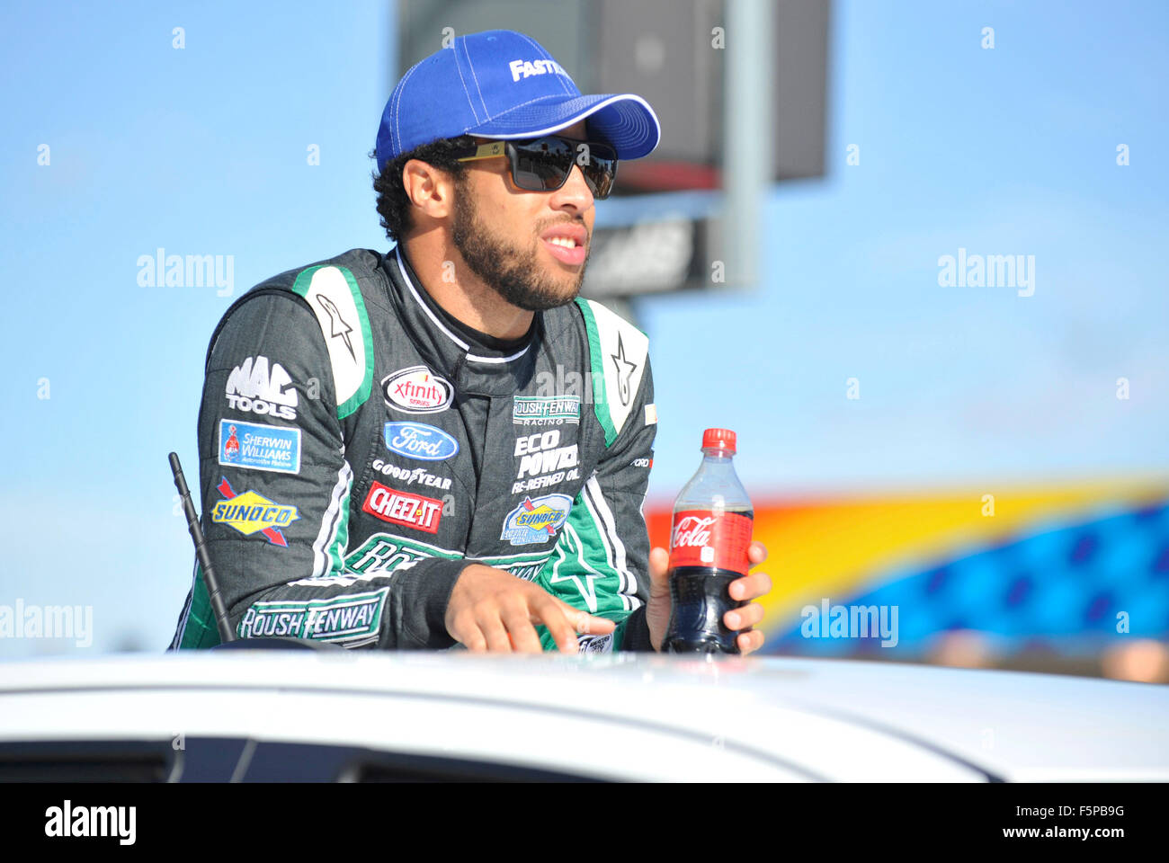Darrell Wallace Jr. 7th Nov, 2015. of the Fastenal Ford rides down pit ...