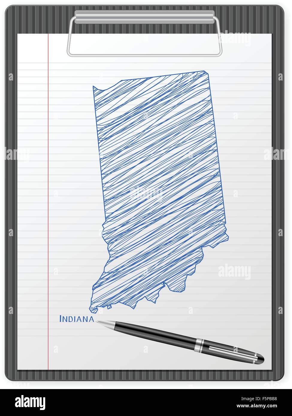 Indiana map Stock Vector Images - Alamy