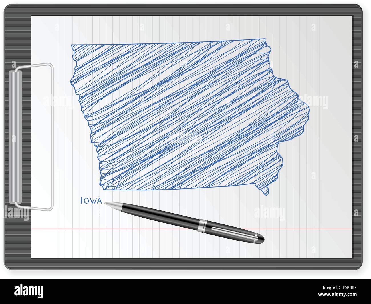 Iowa map hi-res stock photography and images - Alamy