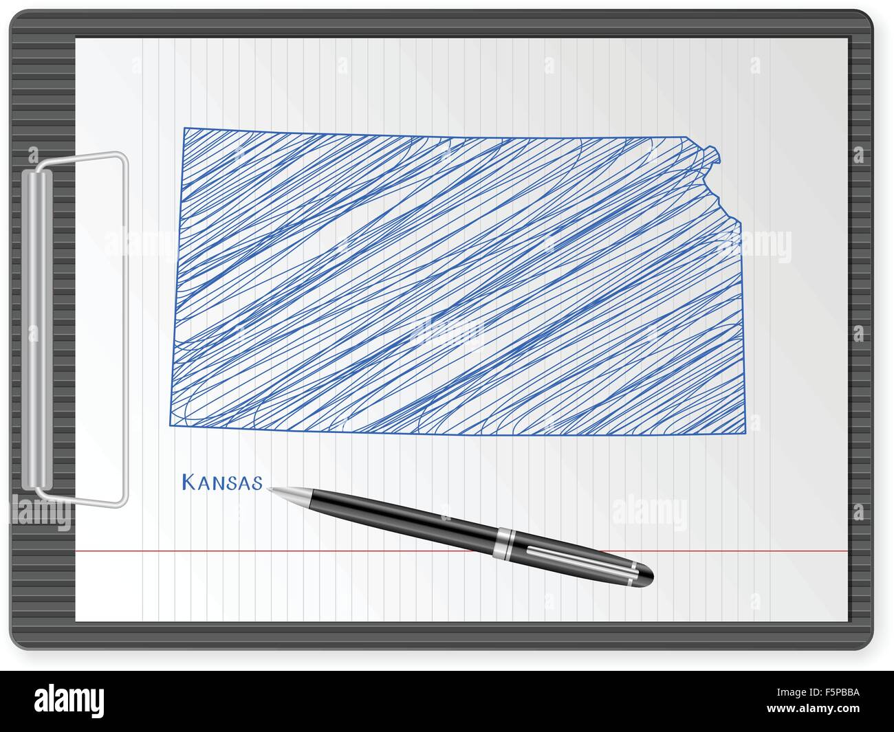 Vector map of kansas hi-res stock photography and images - Alamy