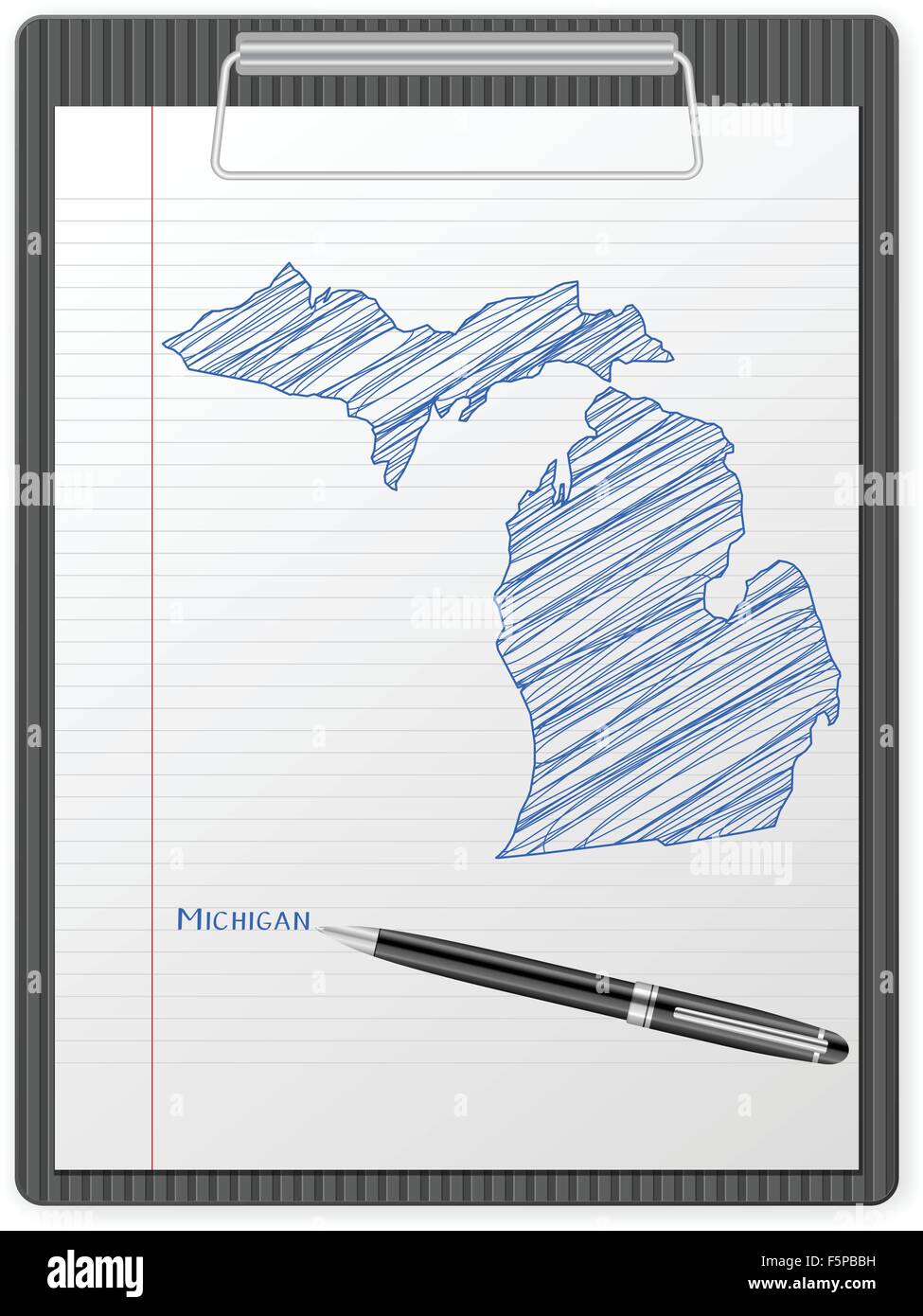 Michigan map hi-res stock photography and images - Alamy