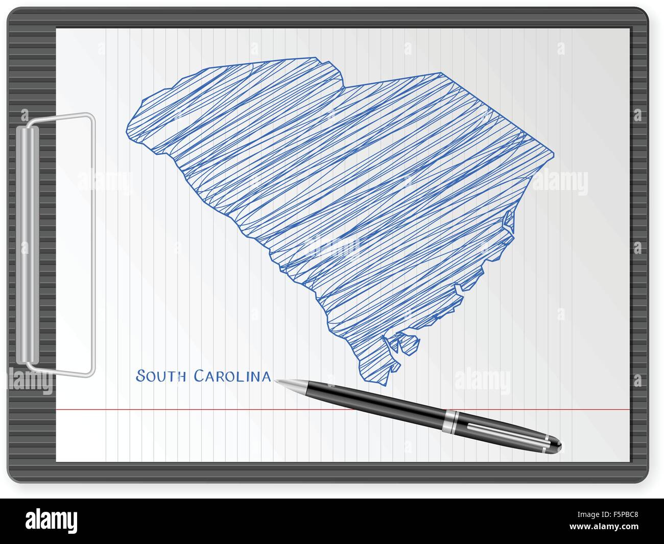 South carolina usa map vector vectors hi-res stock photography and ...
