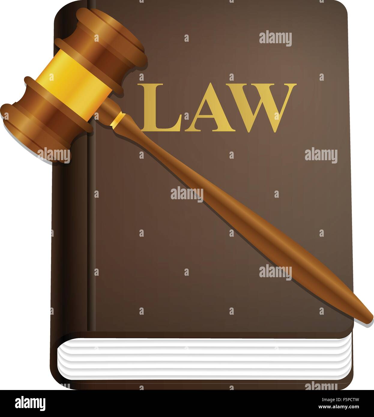 Law book gavel on Stock Vector Images - Alamy