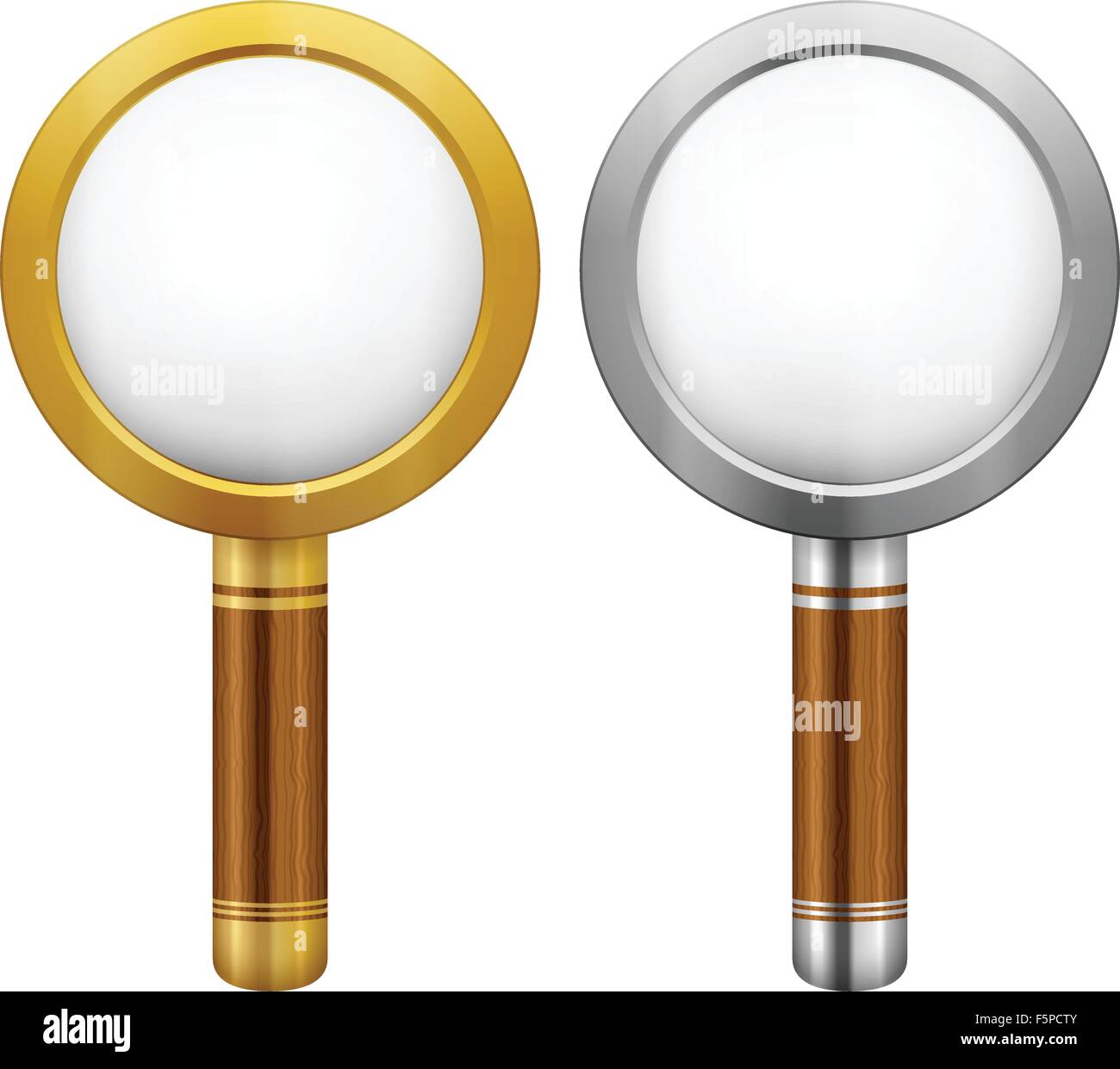Magnifier isolated on a white background. Vector illustration Stock ...