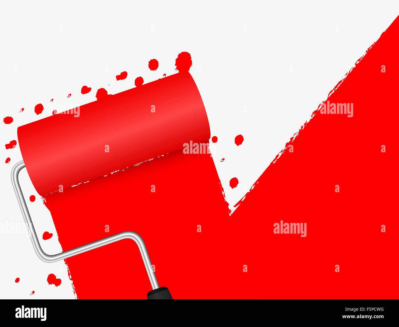 Applying paint to roller Stock Vector Images - Alamy