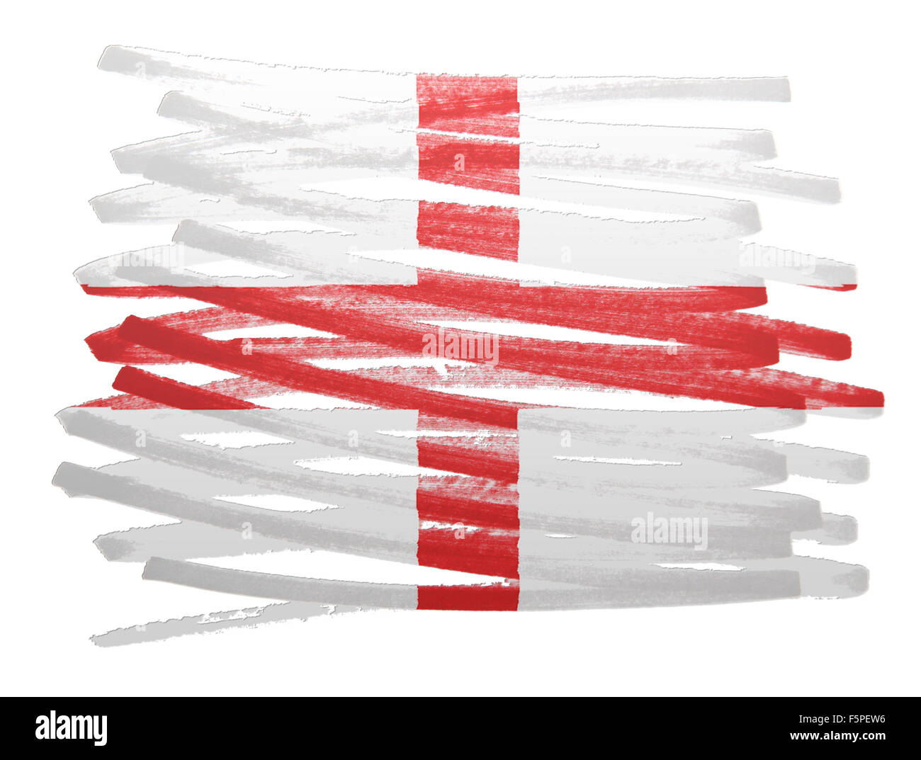 Flag illustration made with pen - England Stock Photo - Alamy