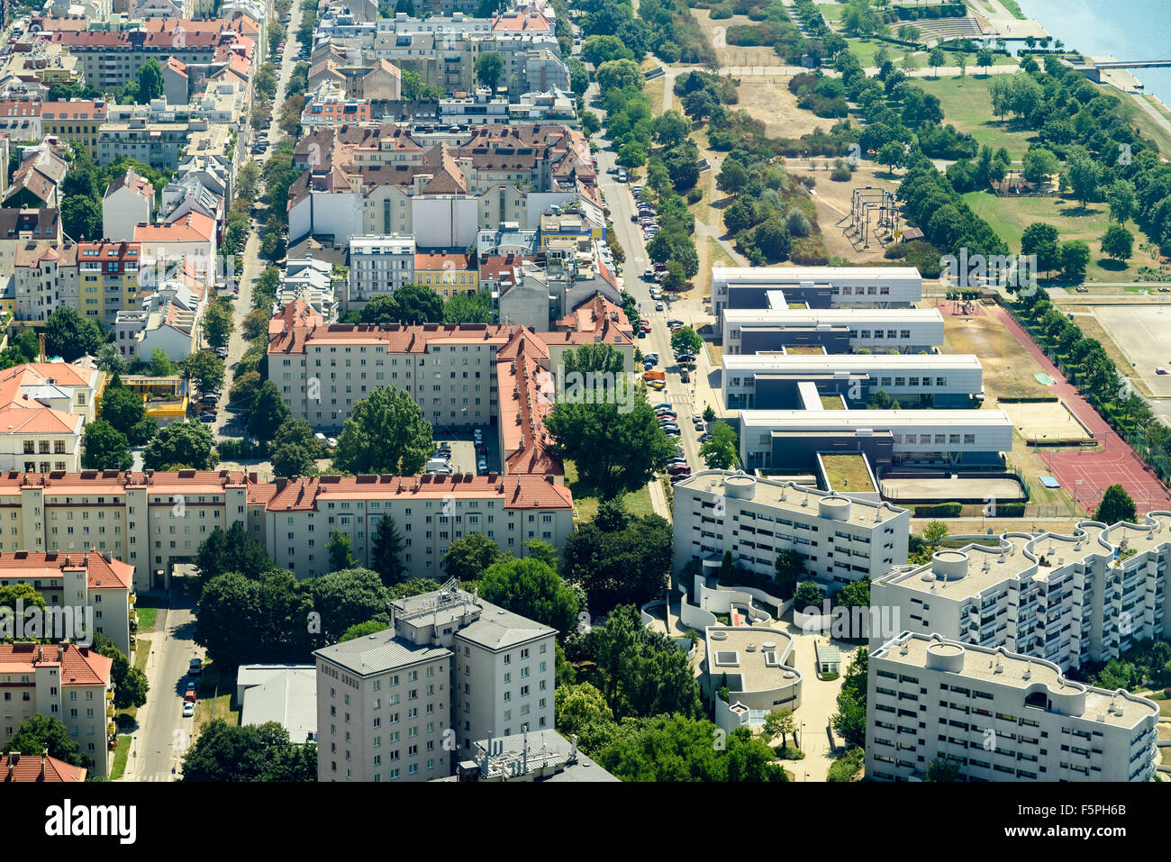 Aerial View Of Vienna City Skyline Stock Photo - Alamy