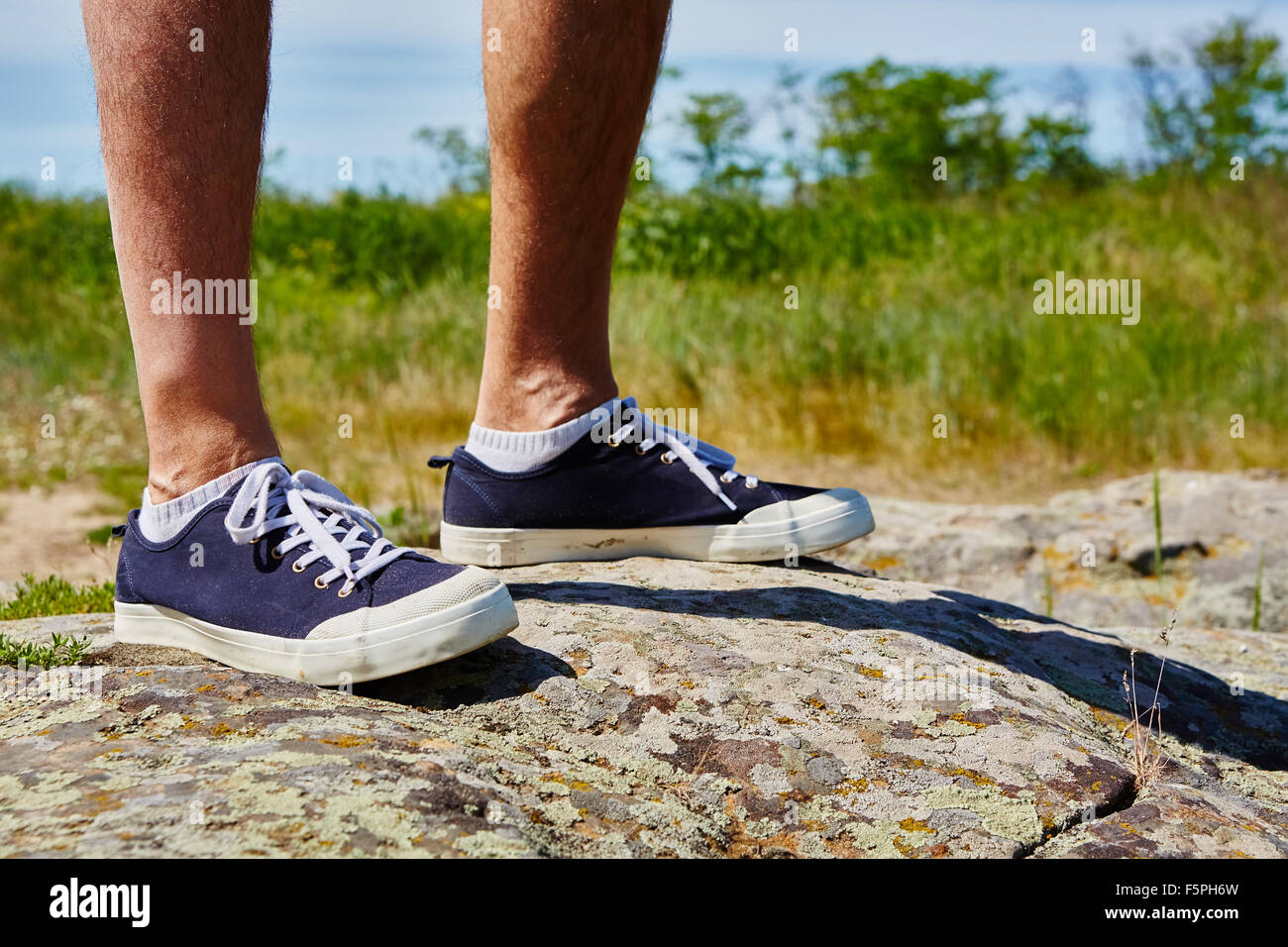 Close up fashion image of man legs Stock Photo - Alamy