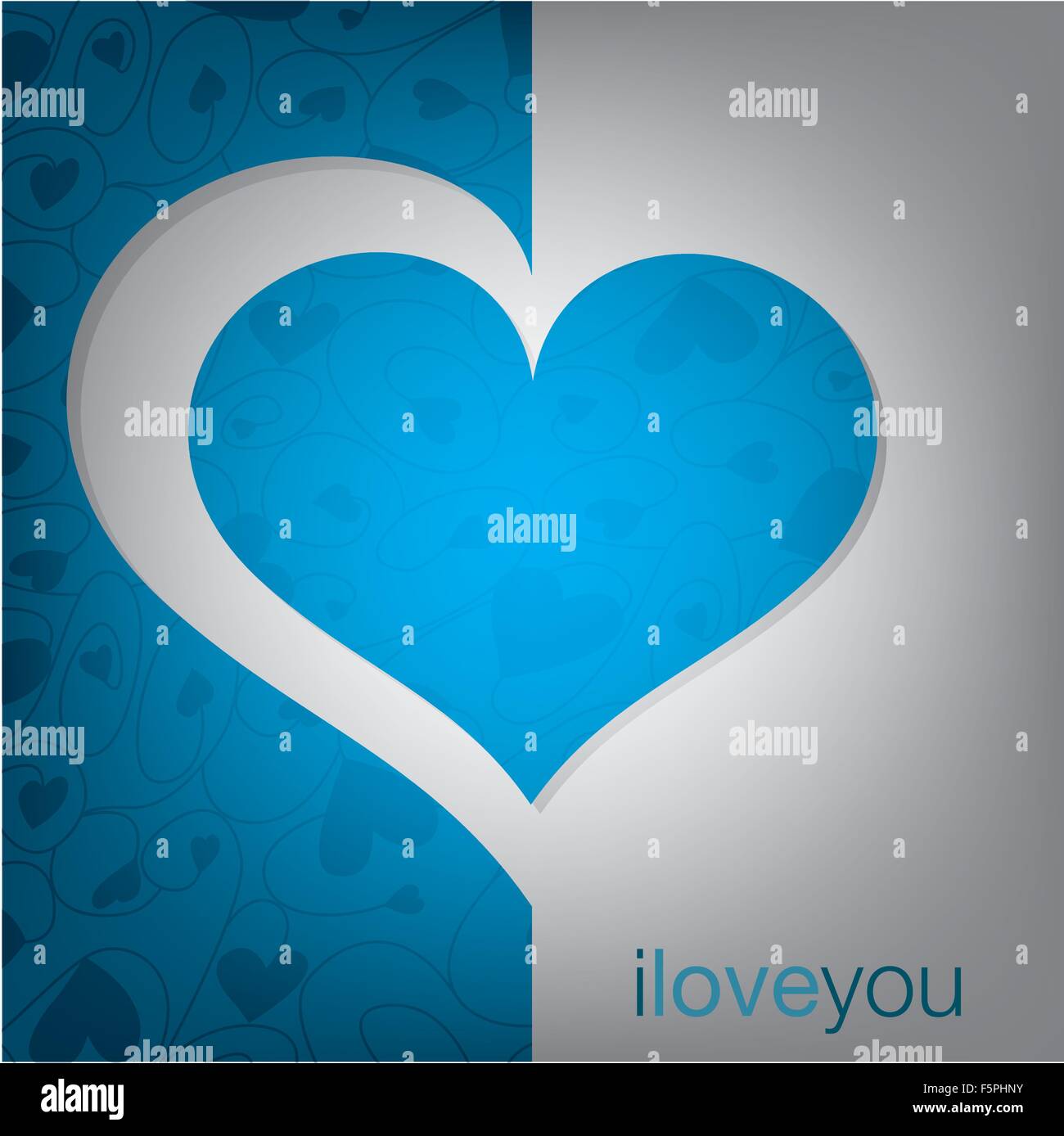 Cut out love heart Valentine's Day card in vector format Stock Vector ...