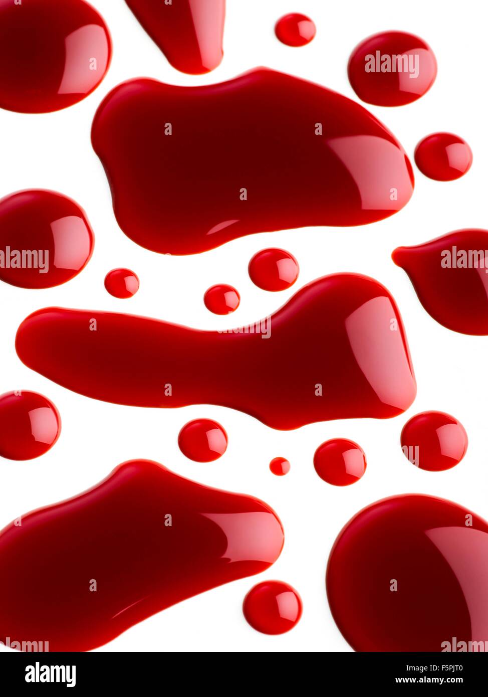 Blood against a white background Stock Photo - Alamy