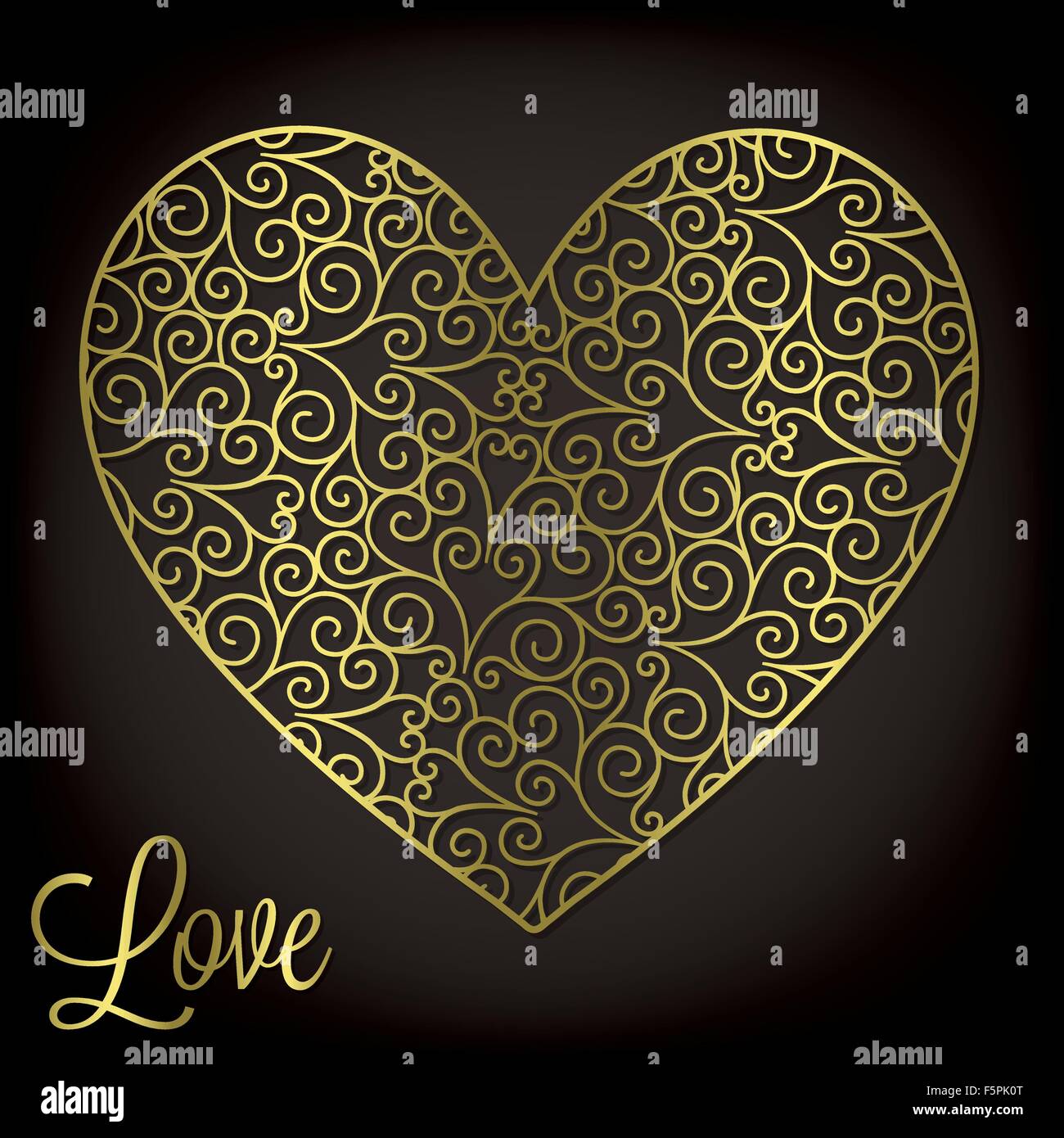 Filigree heart card in vector format Stock Vector Image & Art - Alamy