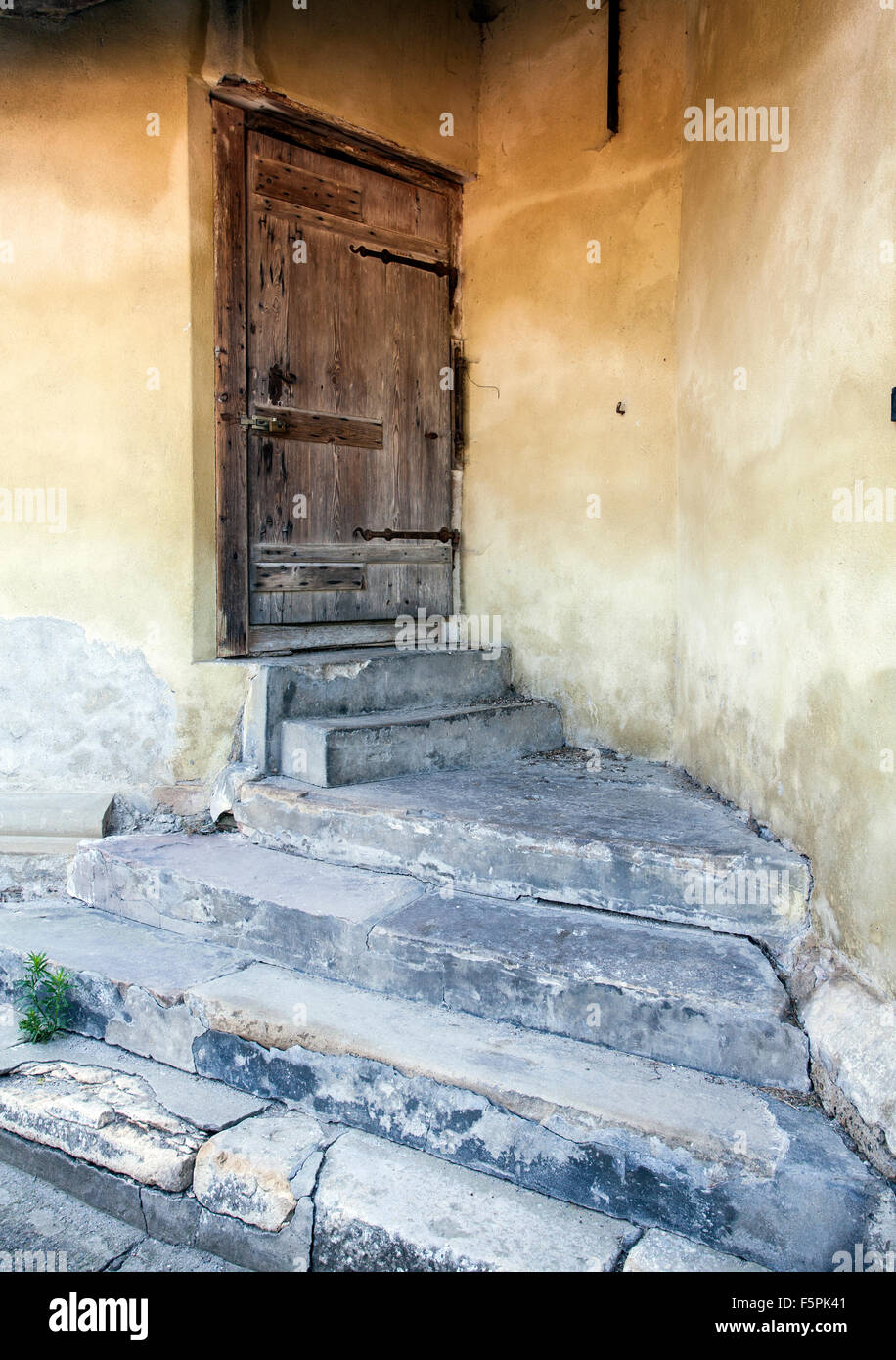 Old back door on a medieval church Stock Photo - Alamy