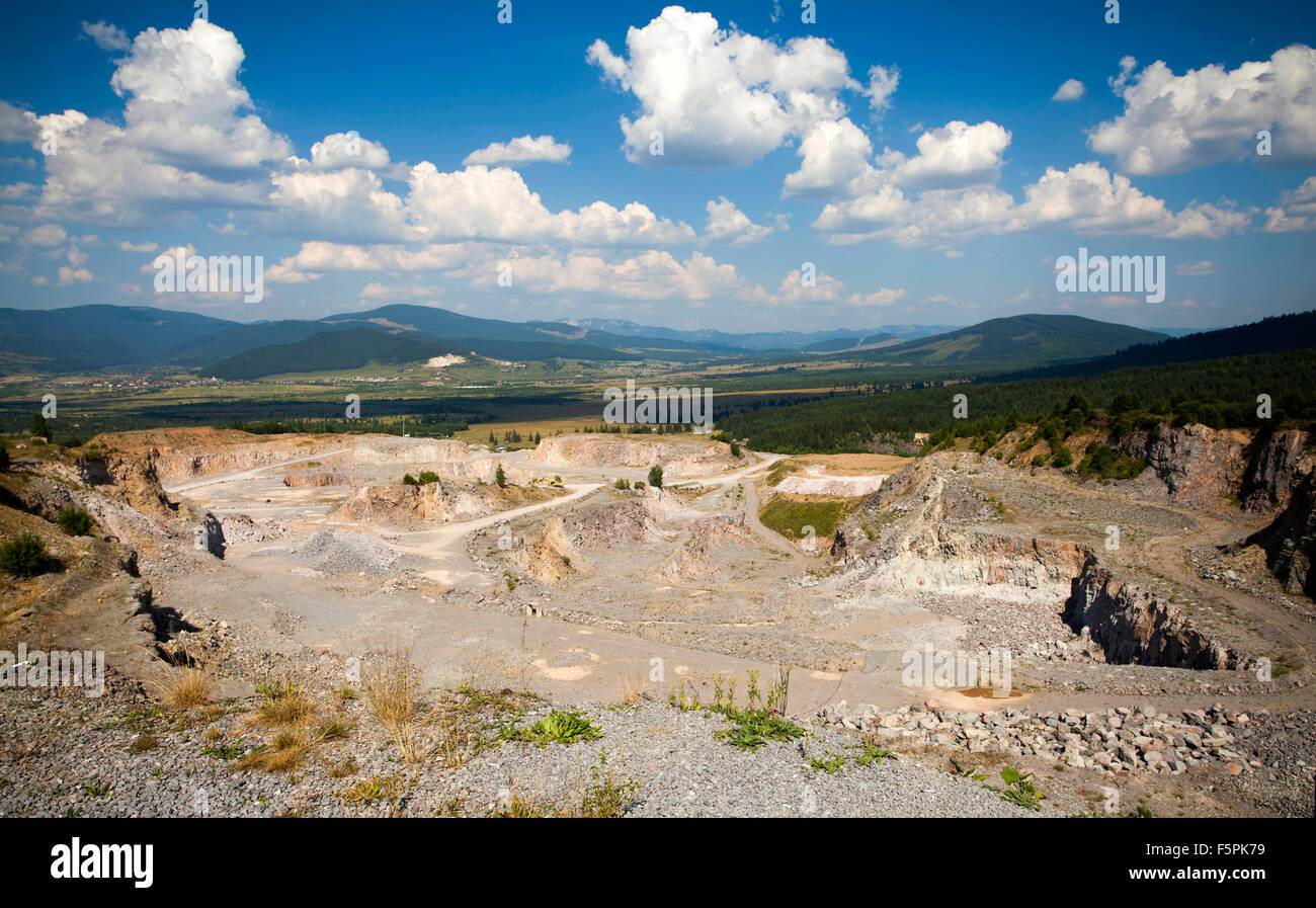 Open pit mine,stone quarry in Transylvania, Romania Stock Photo - Alamy