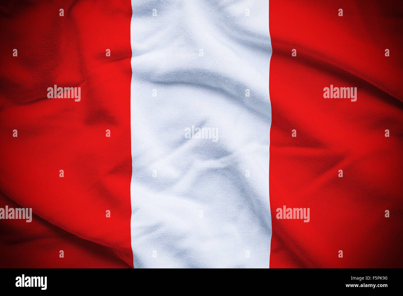 Wavy and rippled national flag of Peru background Stock Photo - Alamy