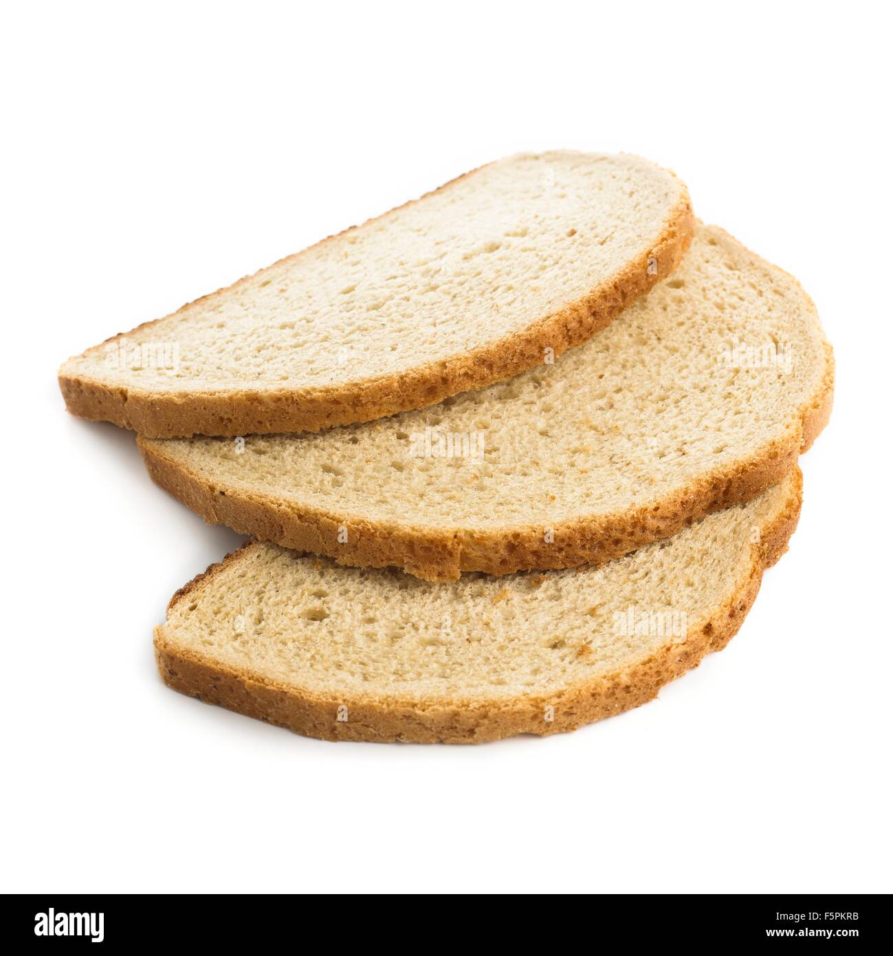 Slices of bread against a white background Stock Photo - Alamy