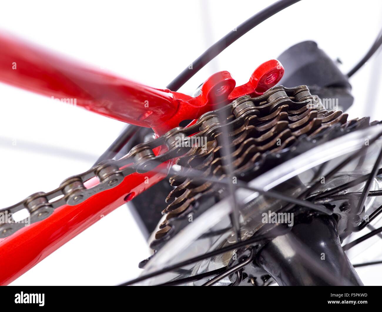 Bicycle rear gears, close up Stock Photo - Alamy
