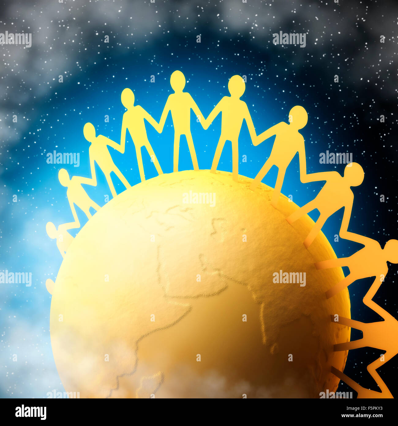 Earth people illustration hi-res stock photography and images - Alamy