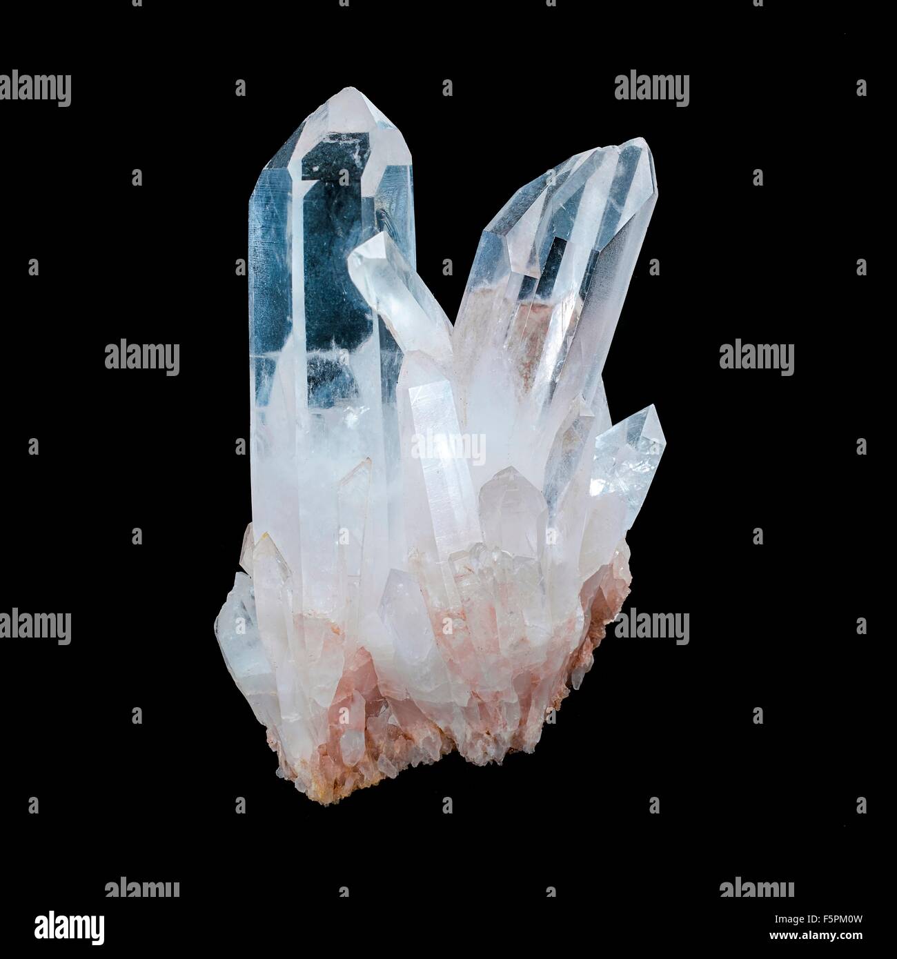 Quartz against a black background Stock Photo - Alamy