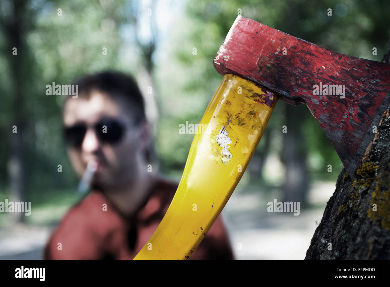 Man with axe hi-res stock photography and images - Alamy
