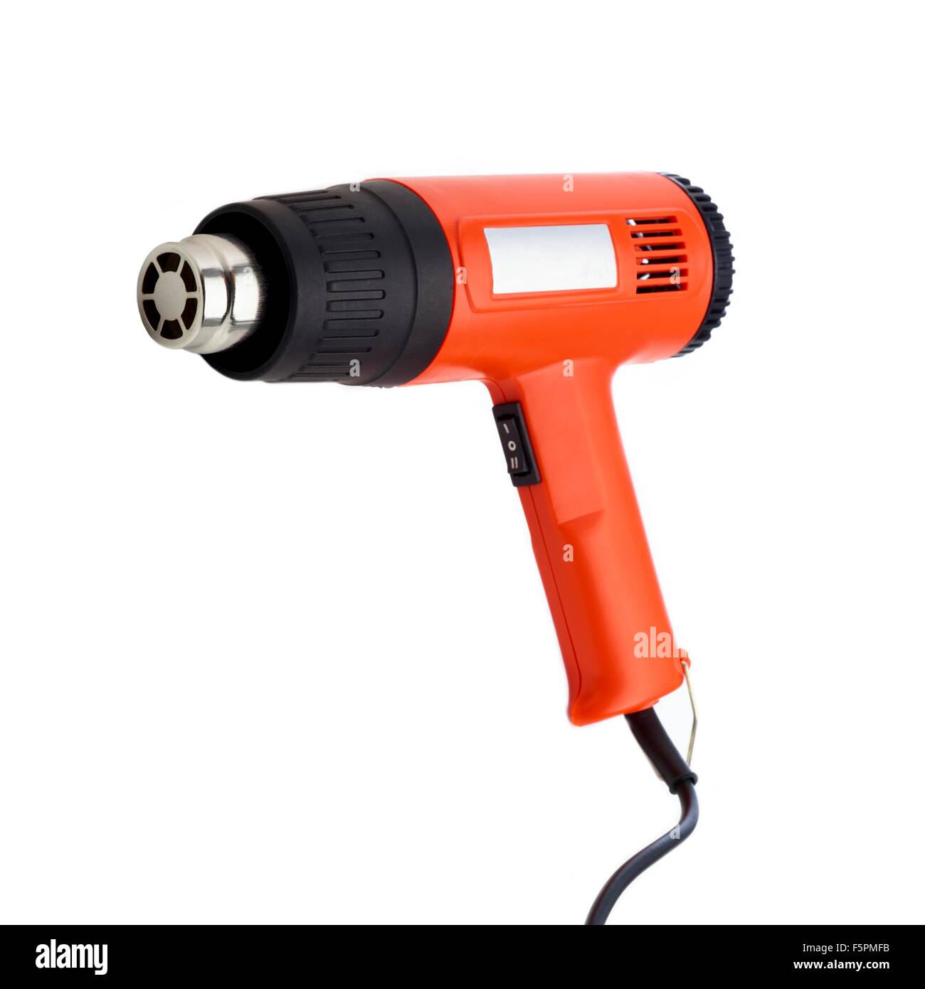 Heat gun against a white background Stock Photo - Alamy