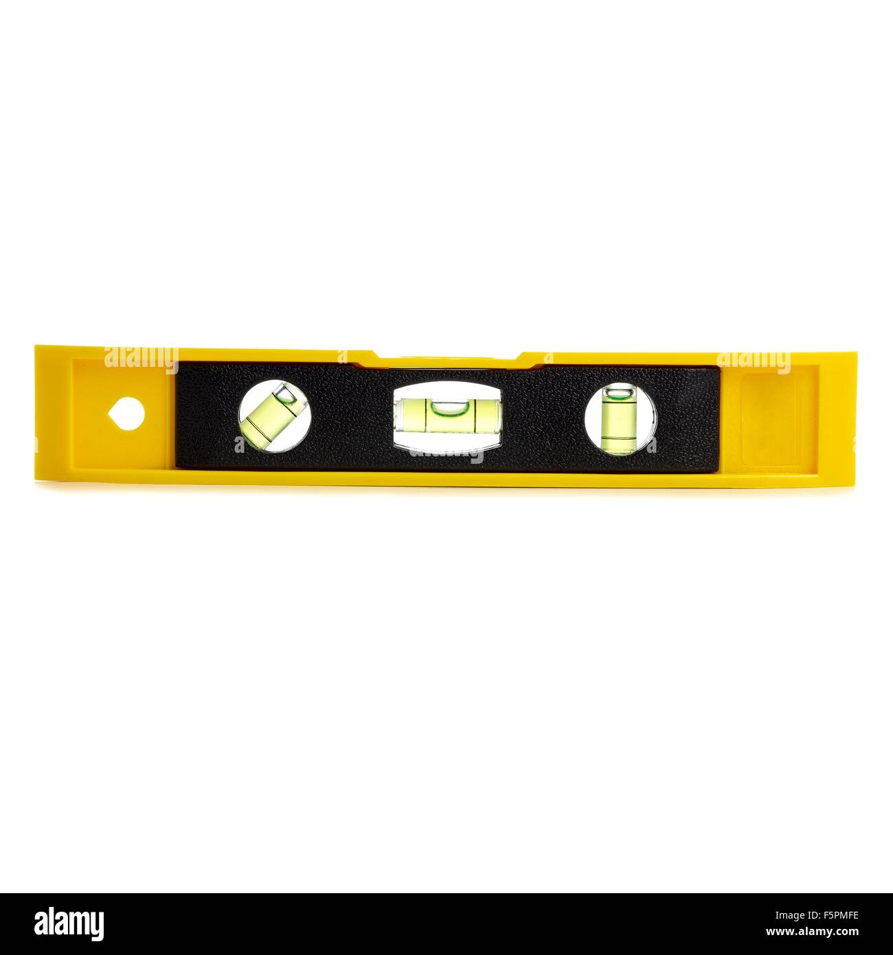 Spirit level against a white background Stock Photo - Alamy