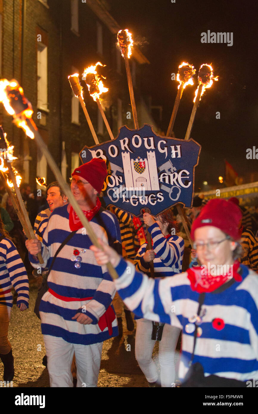 Lewes Bonfire Celebrations, Bonfire Night, East Sussex, England, United ...