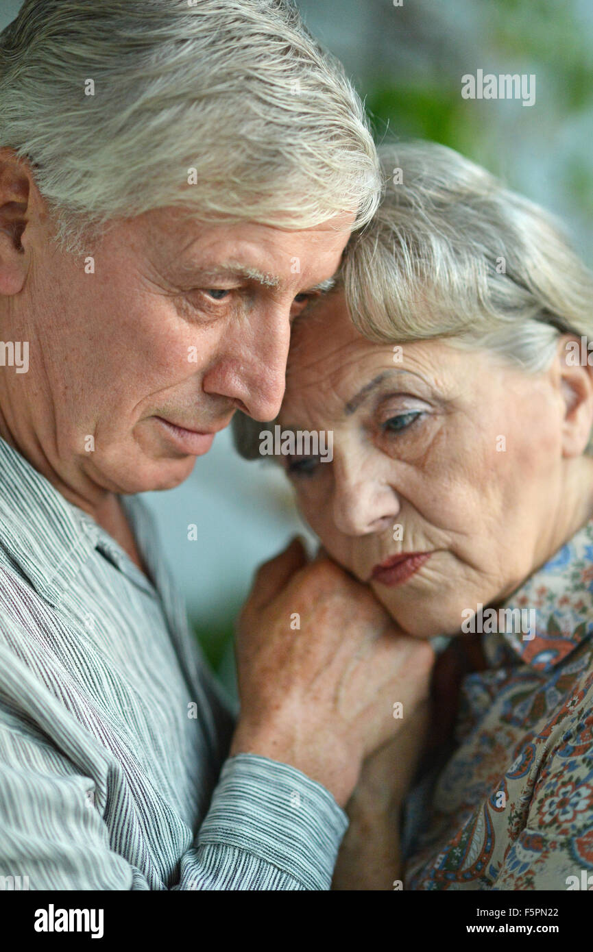 Sad Senior couple Stock Photo - Alamy