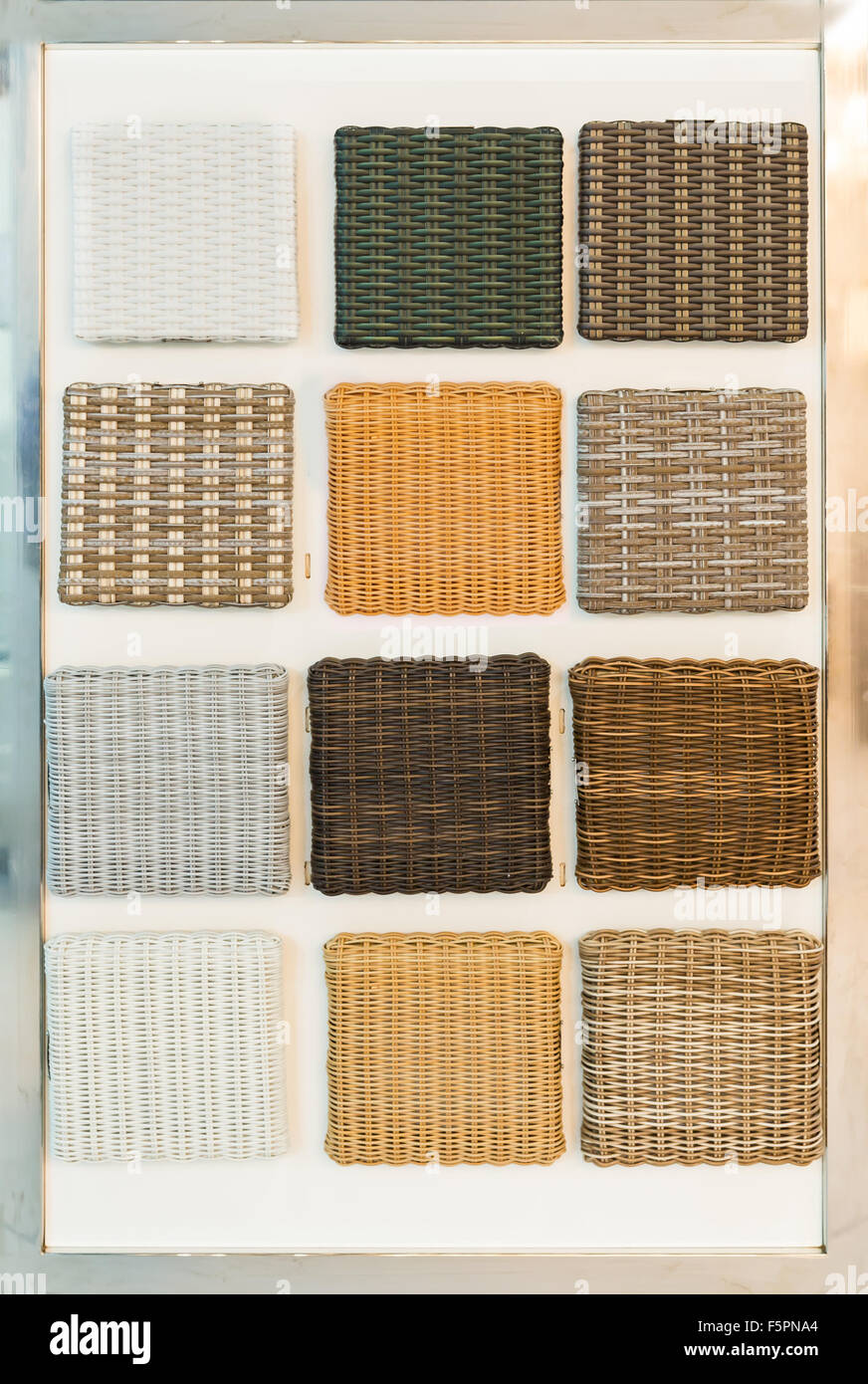 Set of various wicker panels samples Stock Photo - Alamy