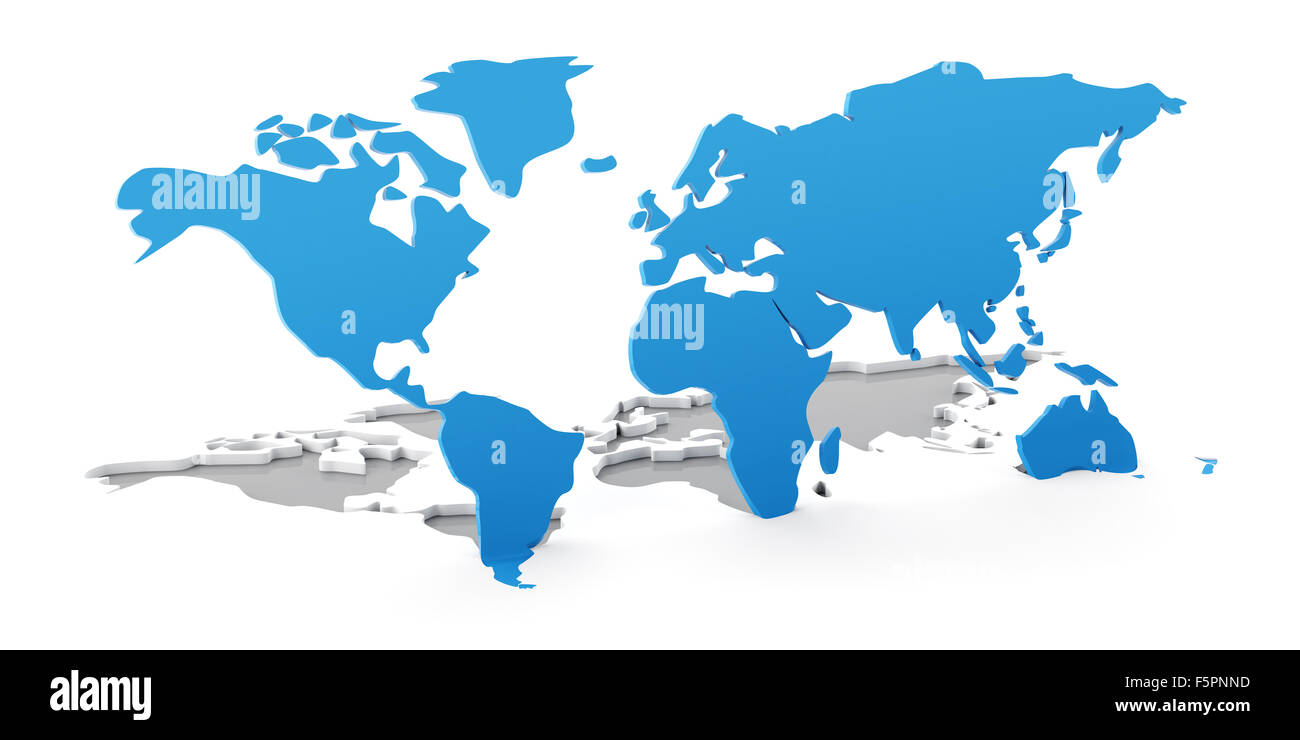 3d world map hi-res stock photography and images - Alamy