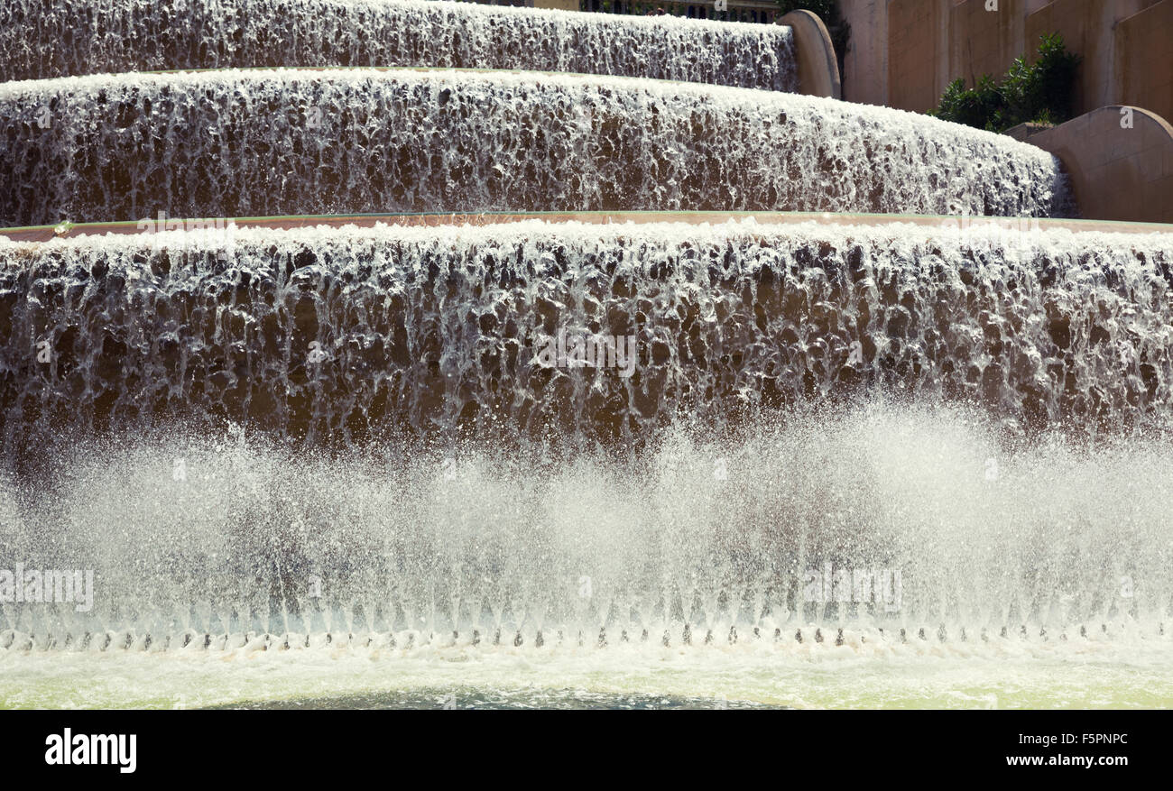 Big cascade waterfall in city park Stock Photo - Alamy