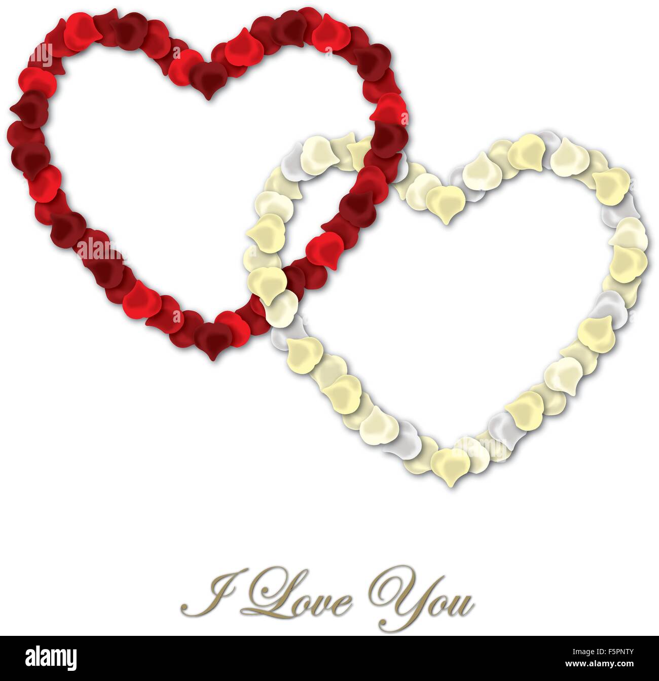 Rose petal heart card in vector format Stock Vector Image & Art - Alamy