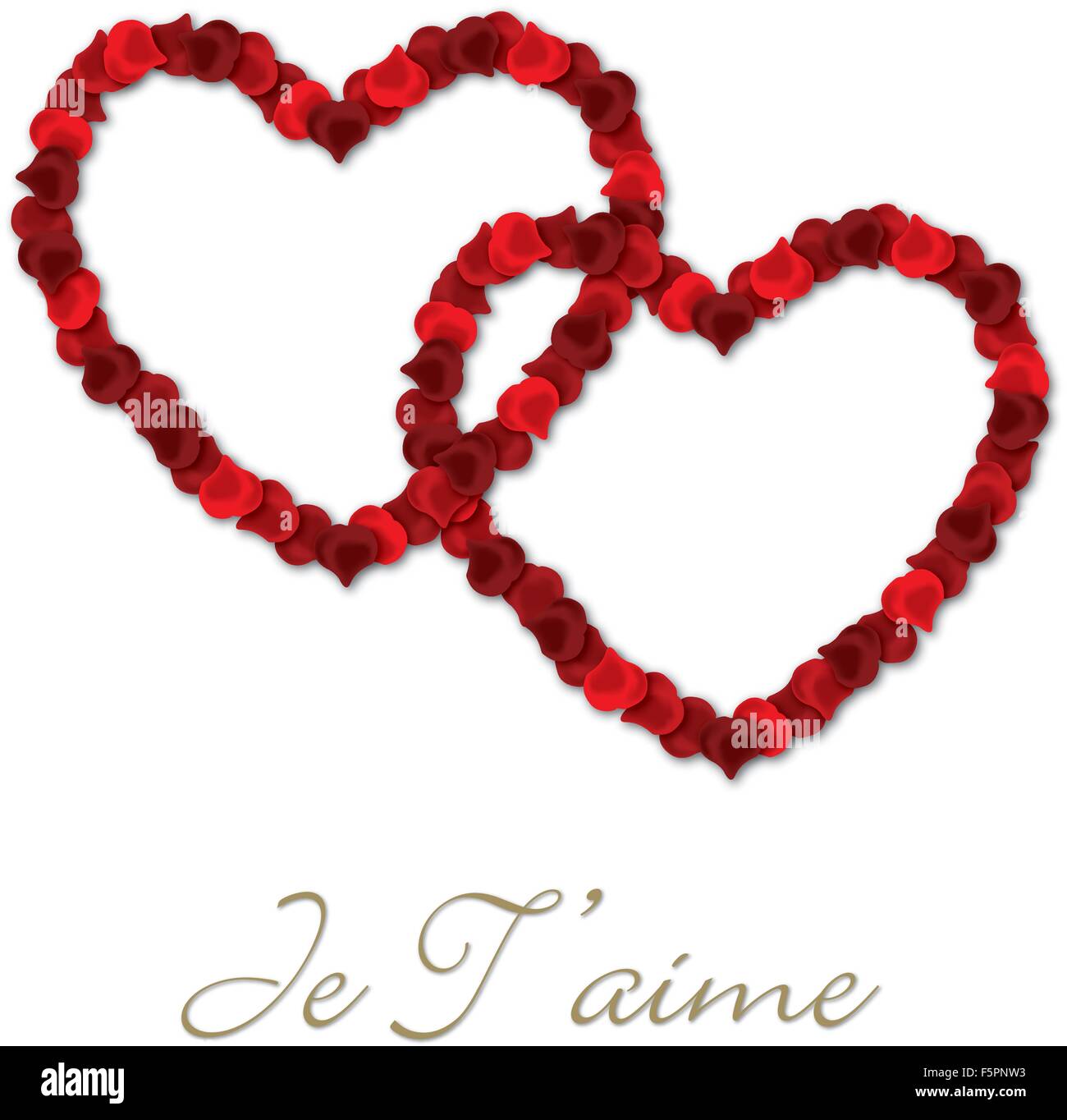 Rose petal heart card in vector format Stock Vector Image & Art - Alamy