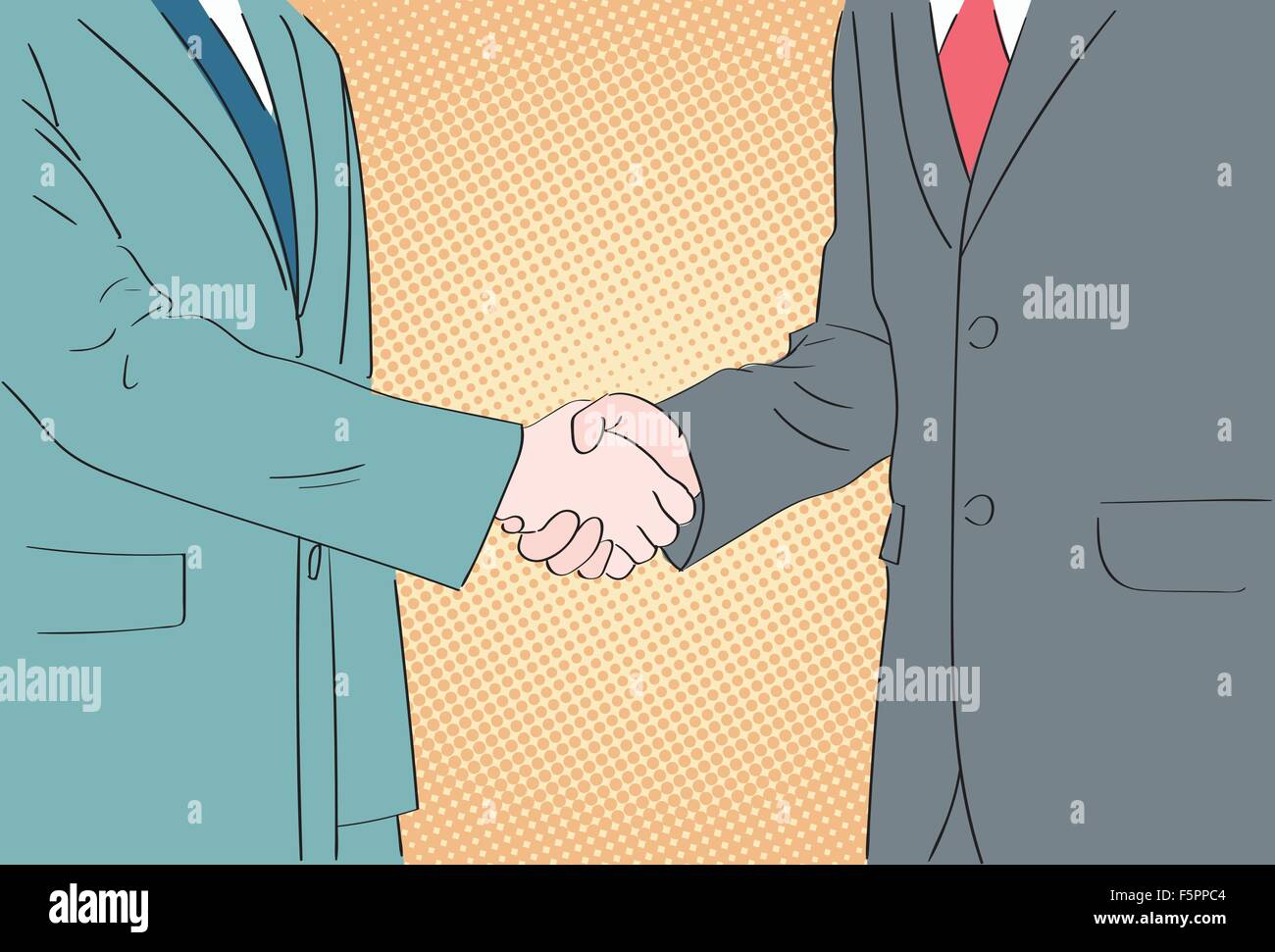 Handshake Business People Pop Art High Resolution Stock Photography and ...